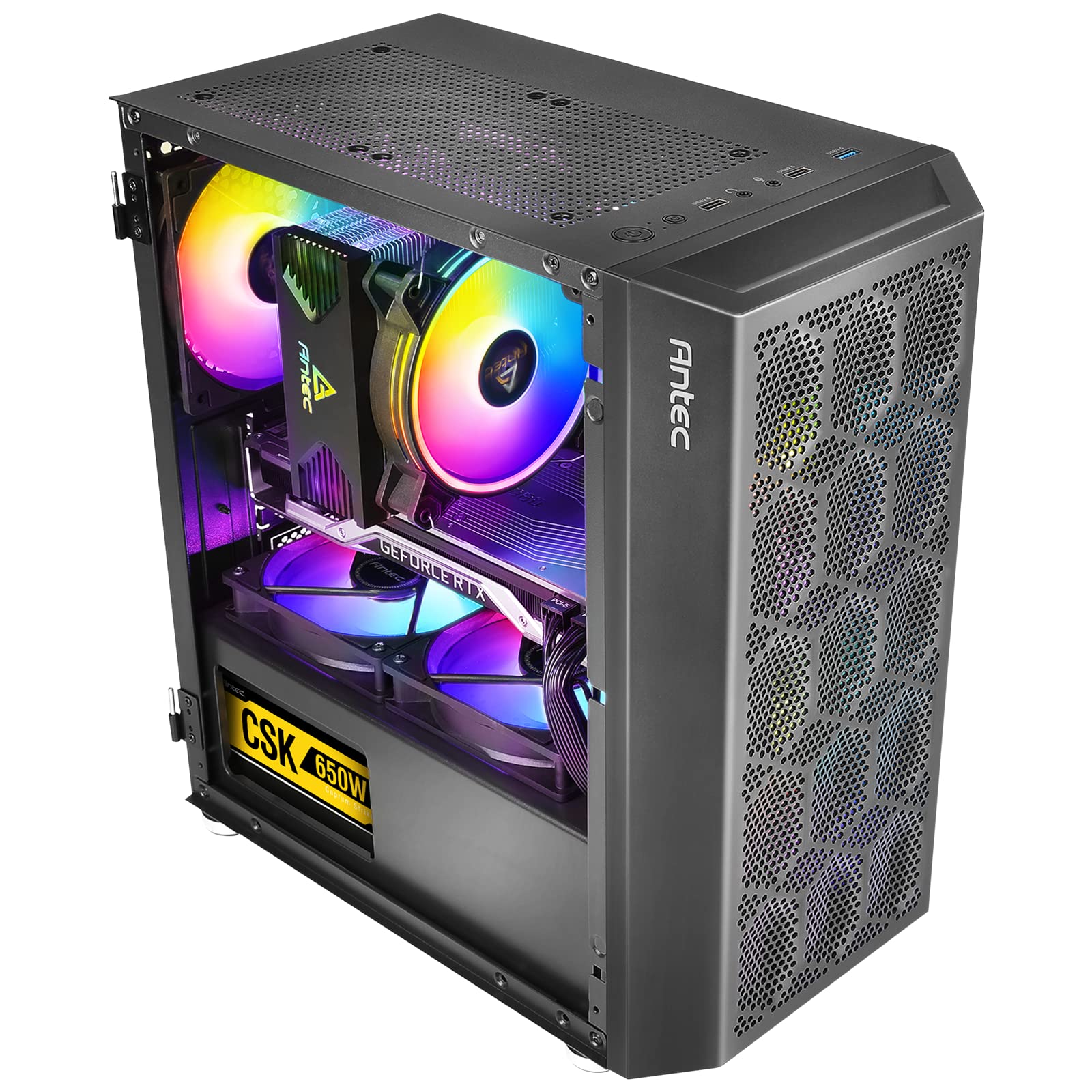 Antec NX200 M, Micro-ATX Tower, Mini-Tower Computer Case with 120mm ...