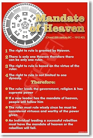 Amazon.com: World History: Chinese Mandate of Heaven - Classroom Poster ...