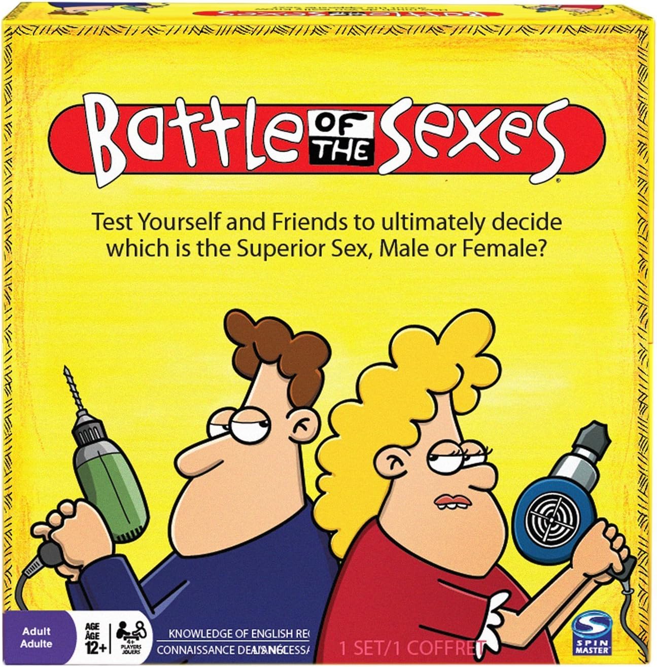 Amazon.com: Battle of the Sexes Board Game W Bonus Quelf Card Game ...