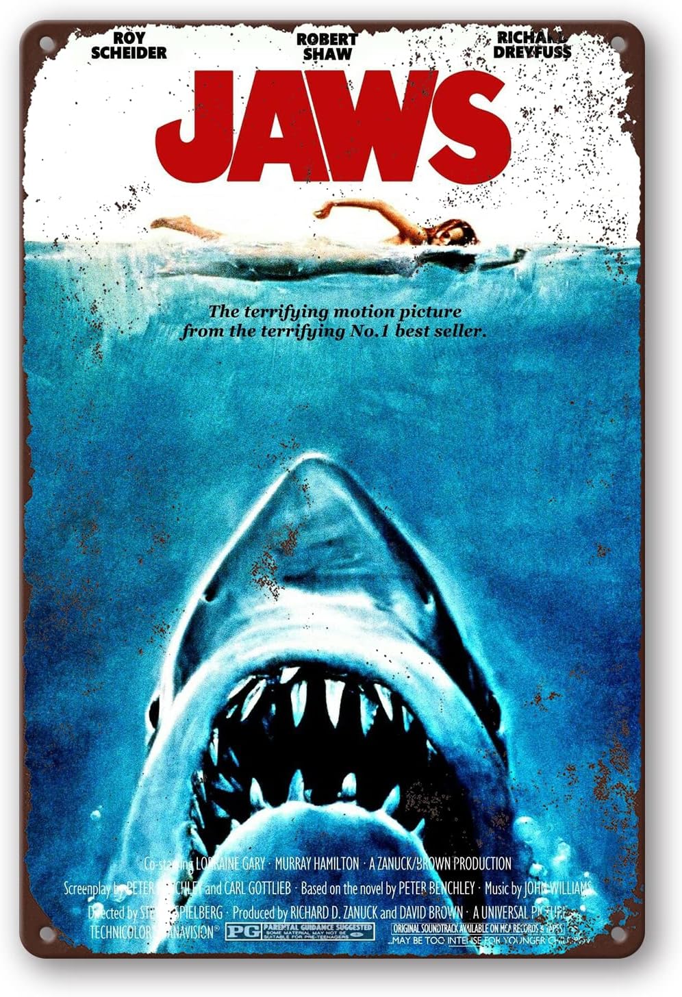 Amazon.com: 1975 Jaws Movie Vintage Look Reproduction Metal Sign 12x8 Inch