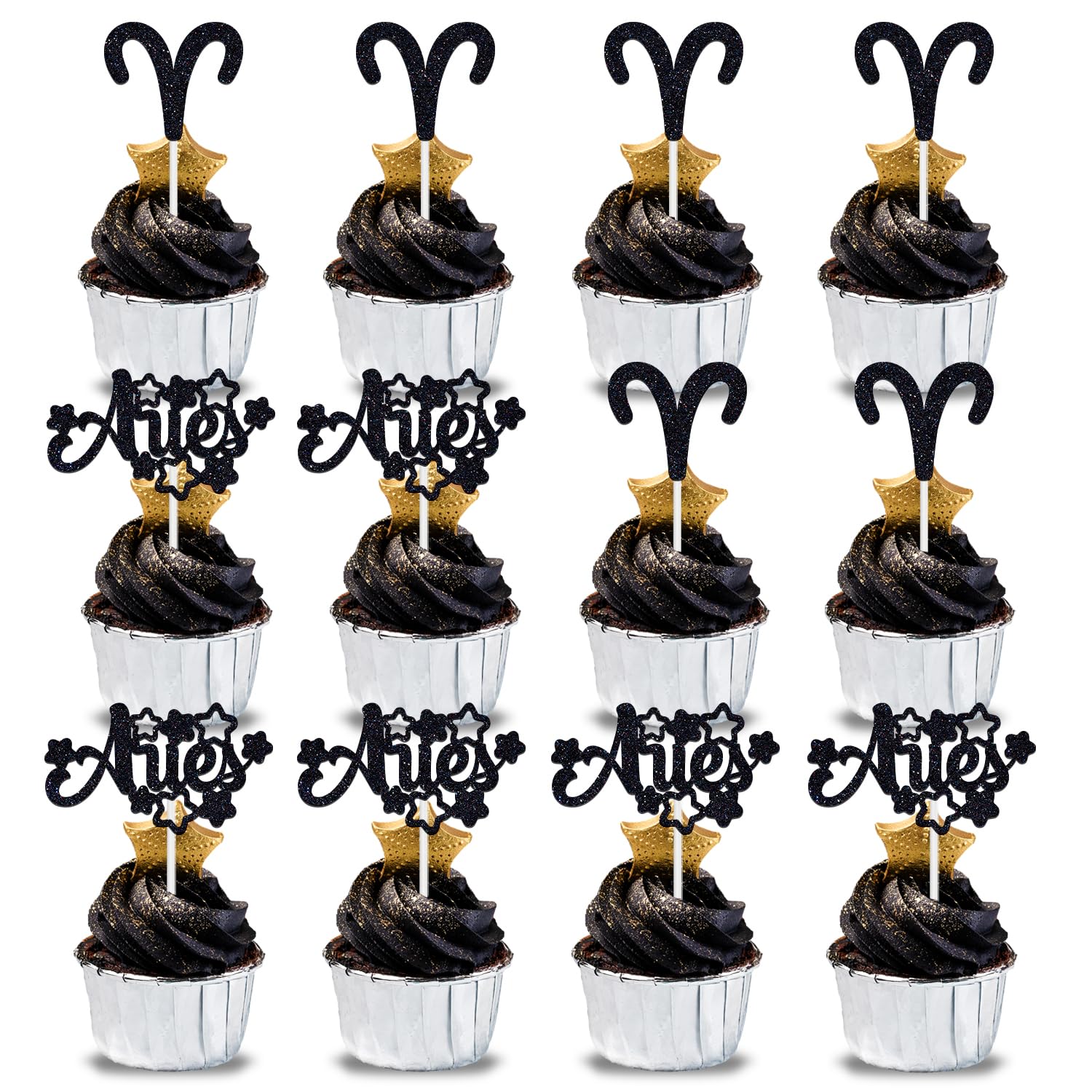 Amazon.com: 12Pcs Aries Cupcake Topper, Big Aries Energy/Aries Season ...