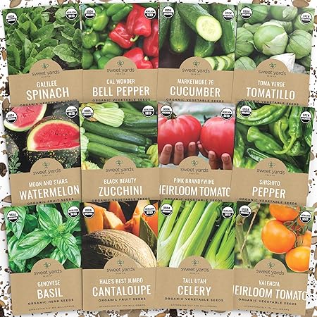 Amazon.com : Organic Cucumbers Seeds Home Garden Variety Pack - Non-GMO USDA Certified Organic ...