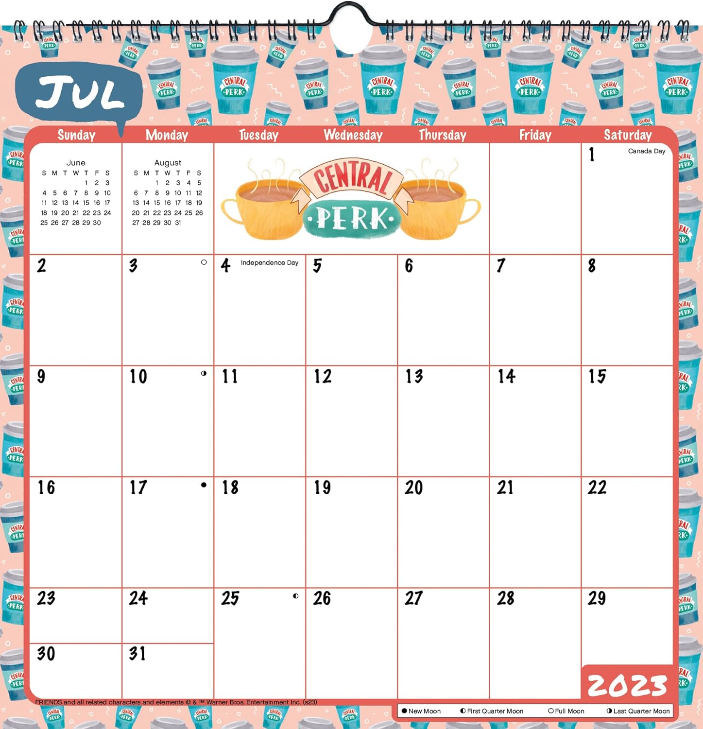 Amazon.com: 2023-2024 Friends Academic Spiral Wall Calendar (July 2023 ...