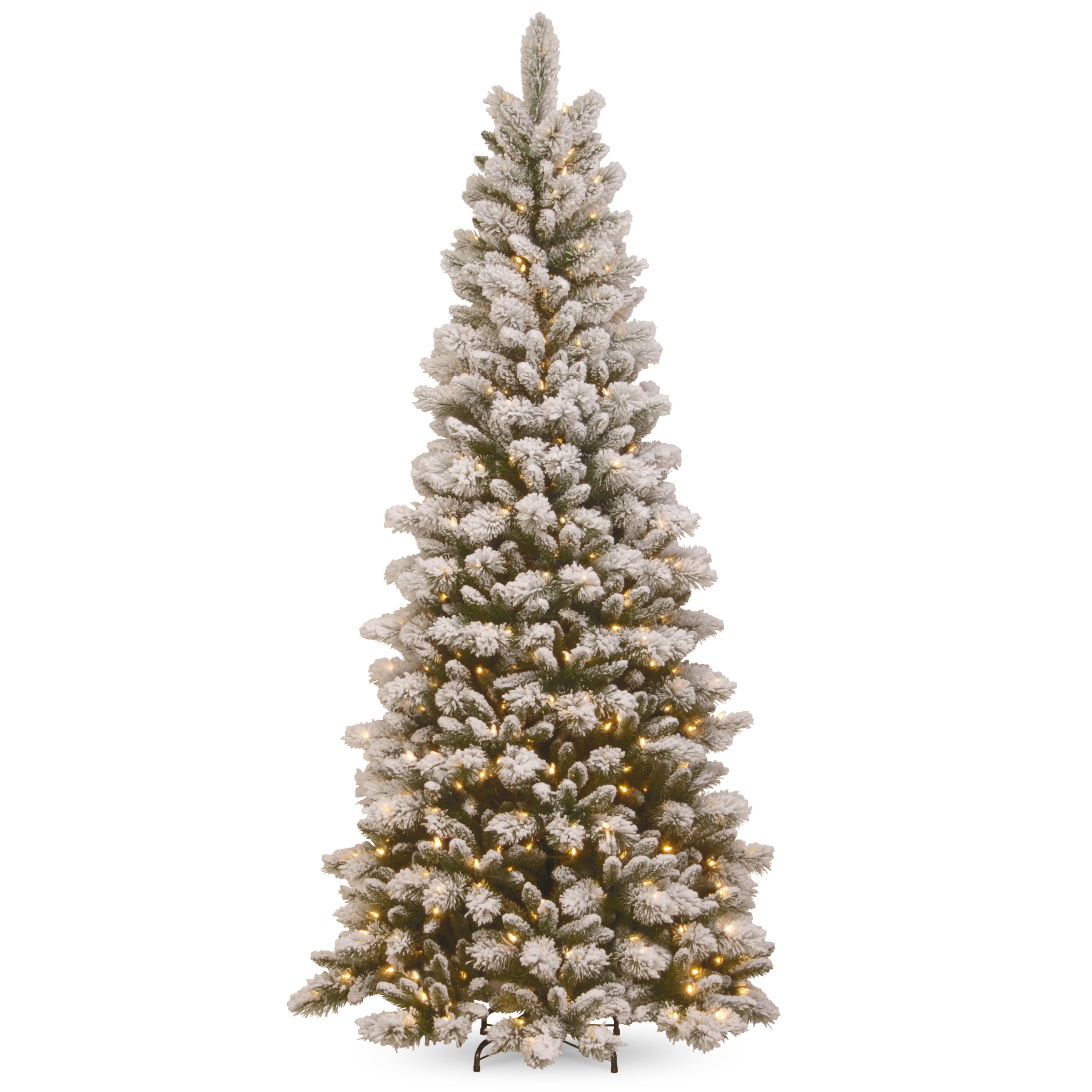 Amazon.com: National Tree 7.5 Foot Snowy Westwood Slim Pine Tree : Home ...
