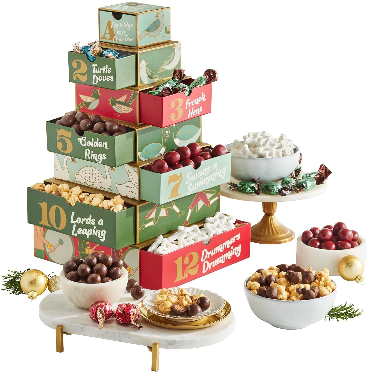 Amazon.com : Harry & David 12 Days Of Christmas Tower, Christmas Gift ...