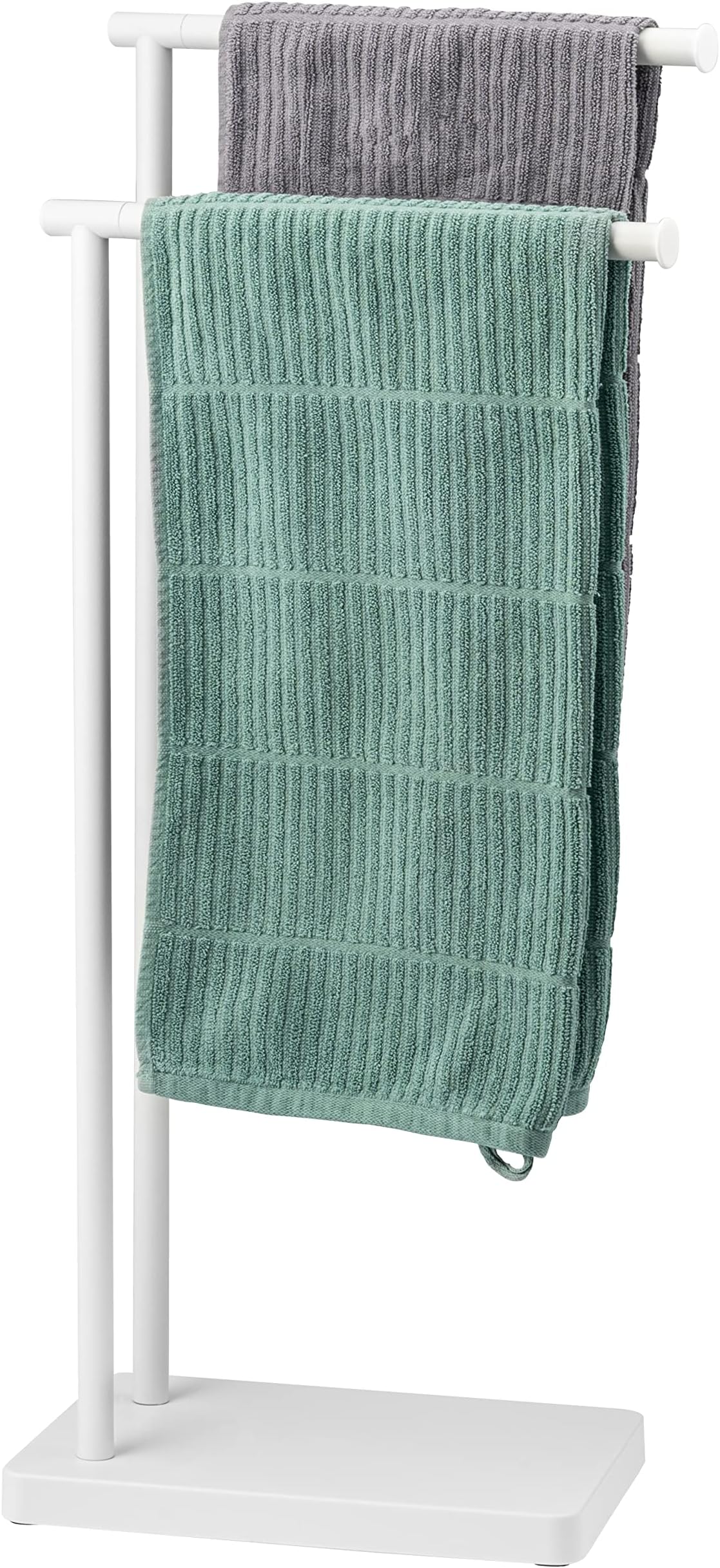 bremermann Free Standing 2 Rail Towel Rail Black (white) : Amazon.co.uk ...