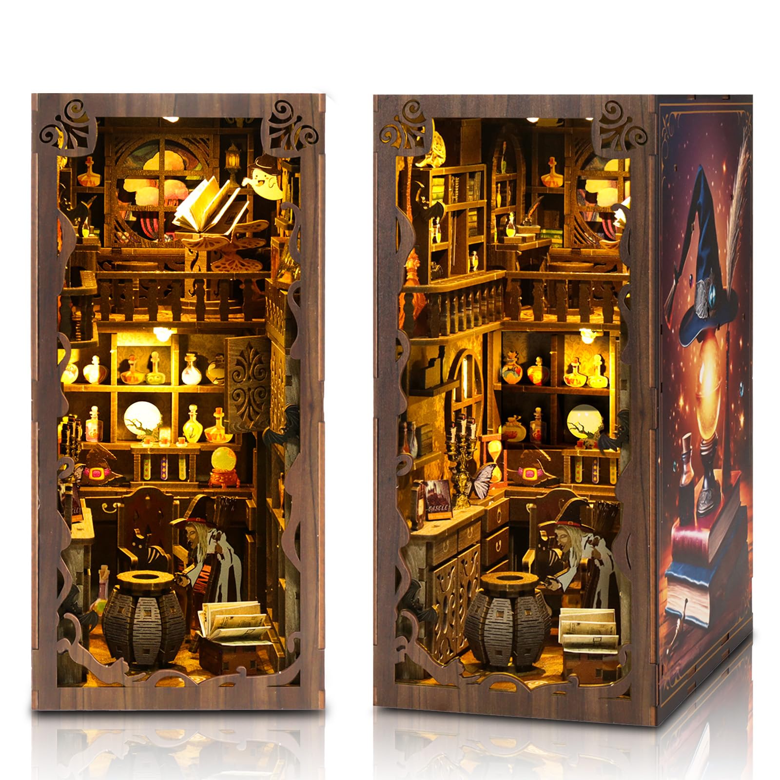 Amazon.com: AGEETXT Book Nook Kit - DIY Miniature Book Nook Kits for ...