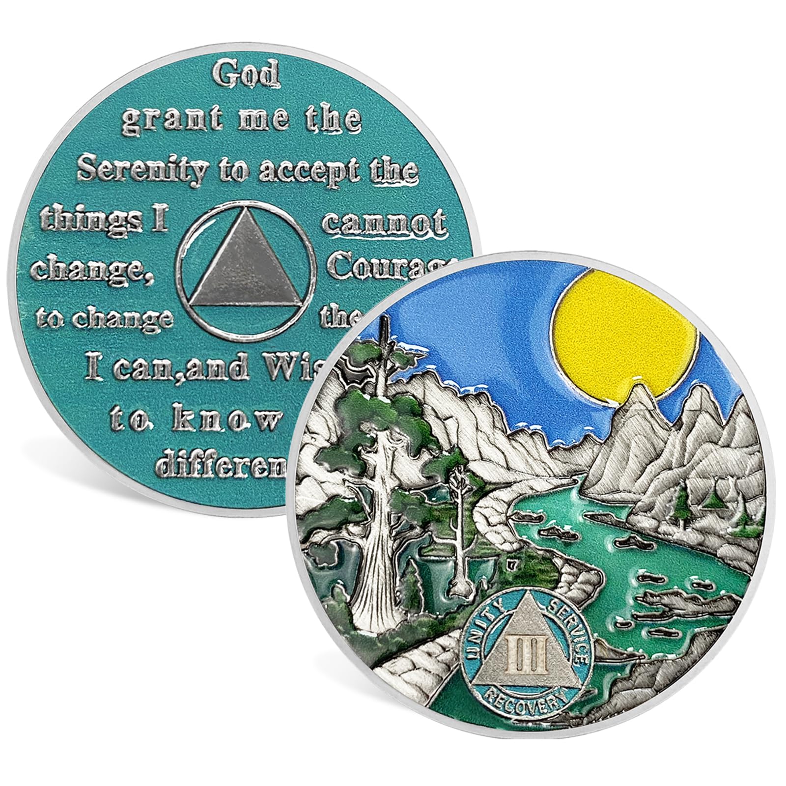 Amazon.com : CHURYUML 3 Year Sobriety Coin Three Year Sobriety Chip ...