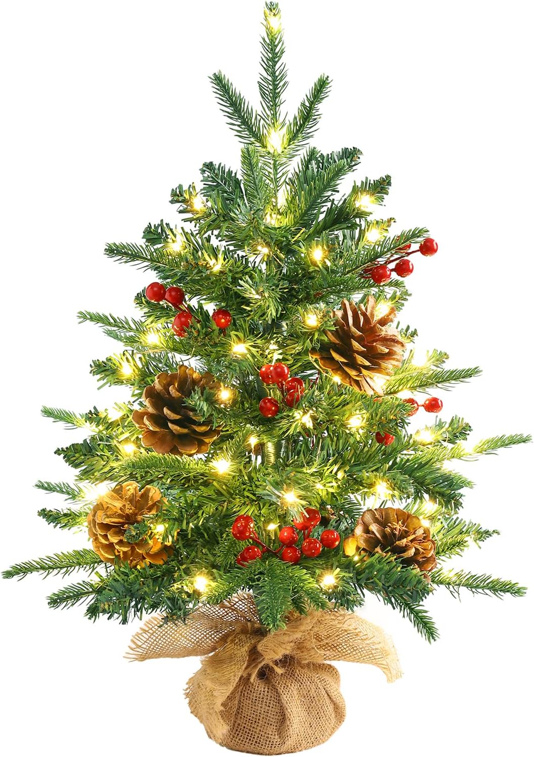 Amazon.com: Tabletop Small Christmas Tree 22 Inch Mini Artificial ...