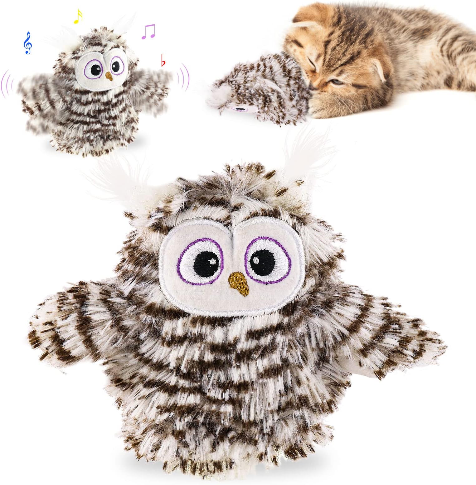 Monlida Juguete Gato Eléctrico Pato,Juguete de Hierba Gatera,Juguete ...