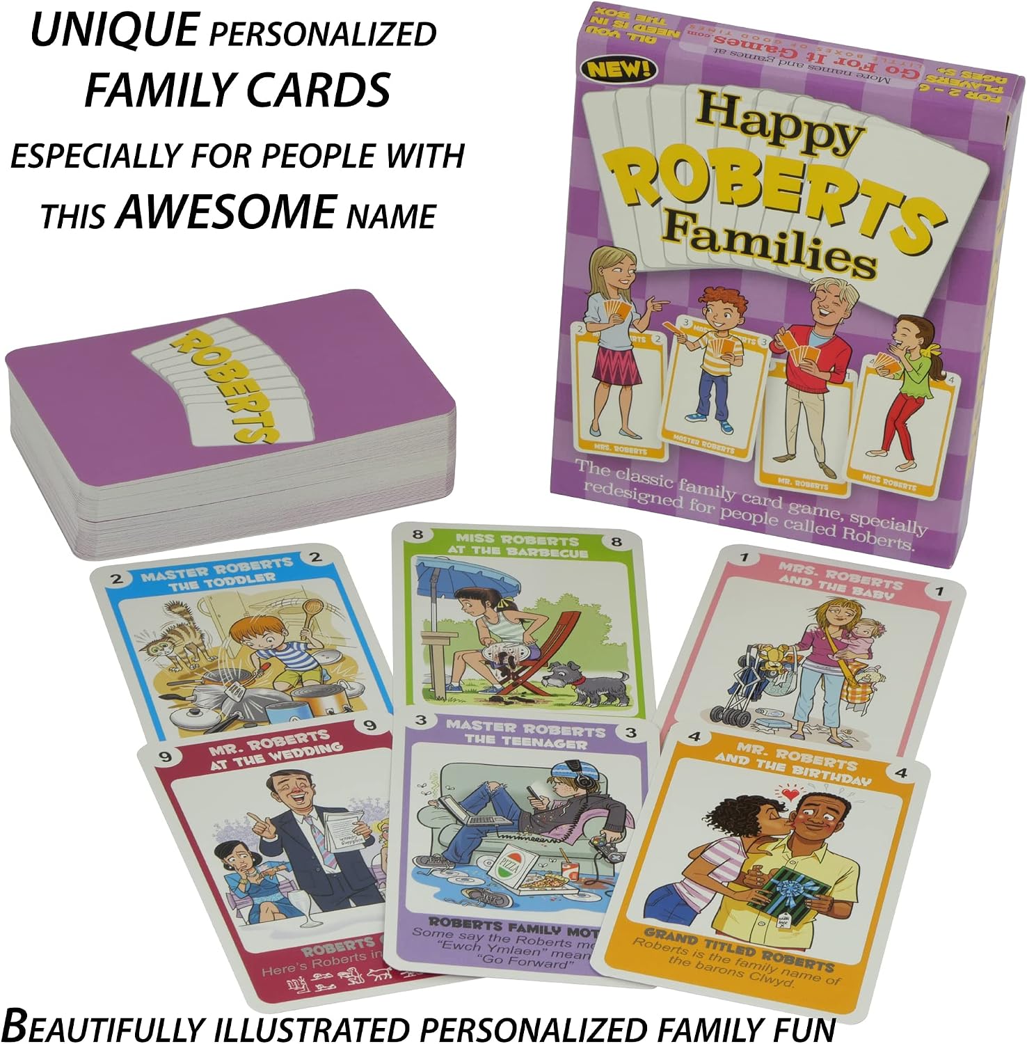 HAPPY FAMILIES game. Special edition pack, personalized for the Roberts ...
