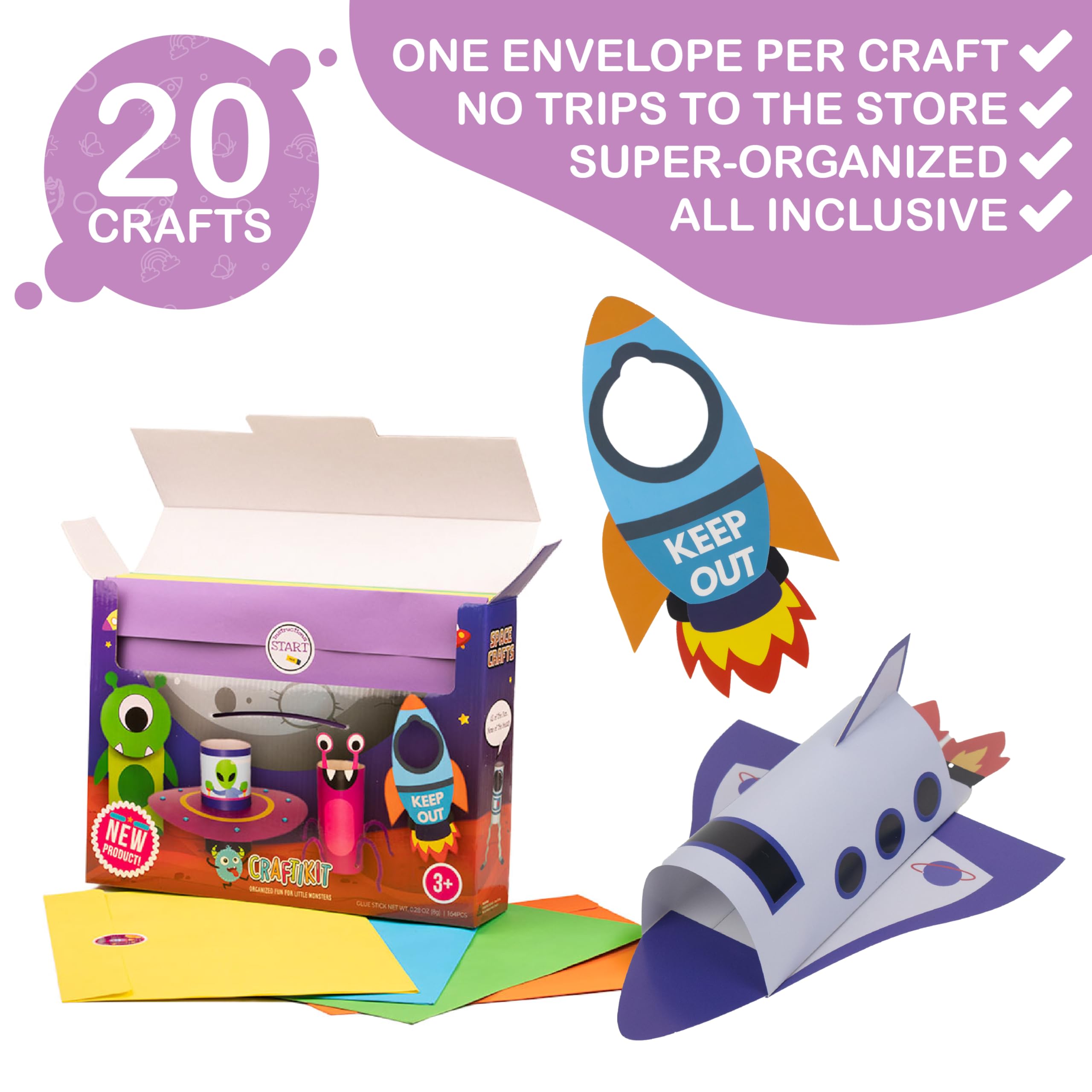 Snapklik.com : Craftikit 20 Space Arts & Crafts For Kids - All ...