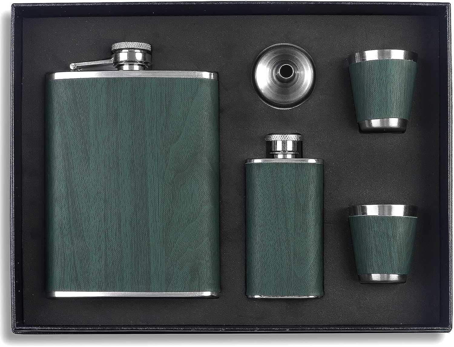 NALACAL Hip Flask Set Stainless Steel Flask of Gifts for Men 260ML Bar ...