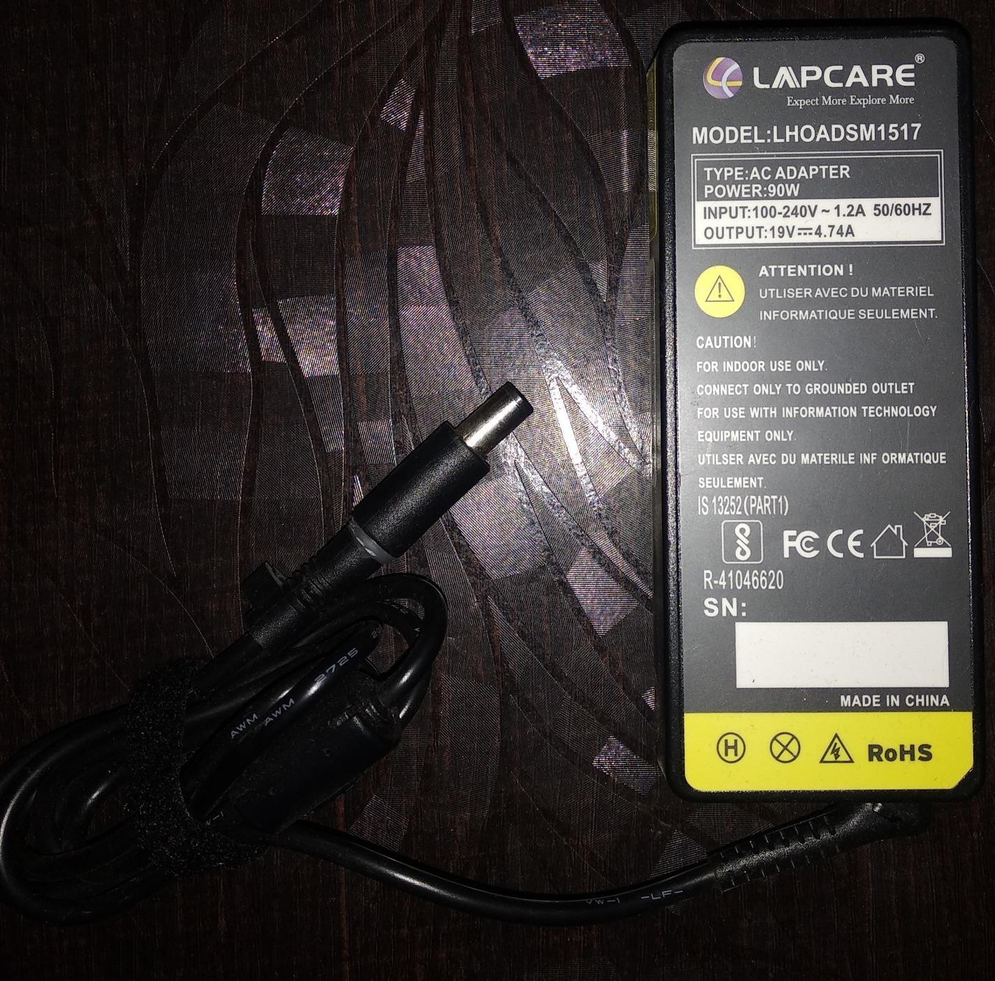 Lapcare Adapter for HP 19v 4.74a 90W Smart -Black - Buy Lapcare Adapter ...