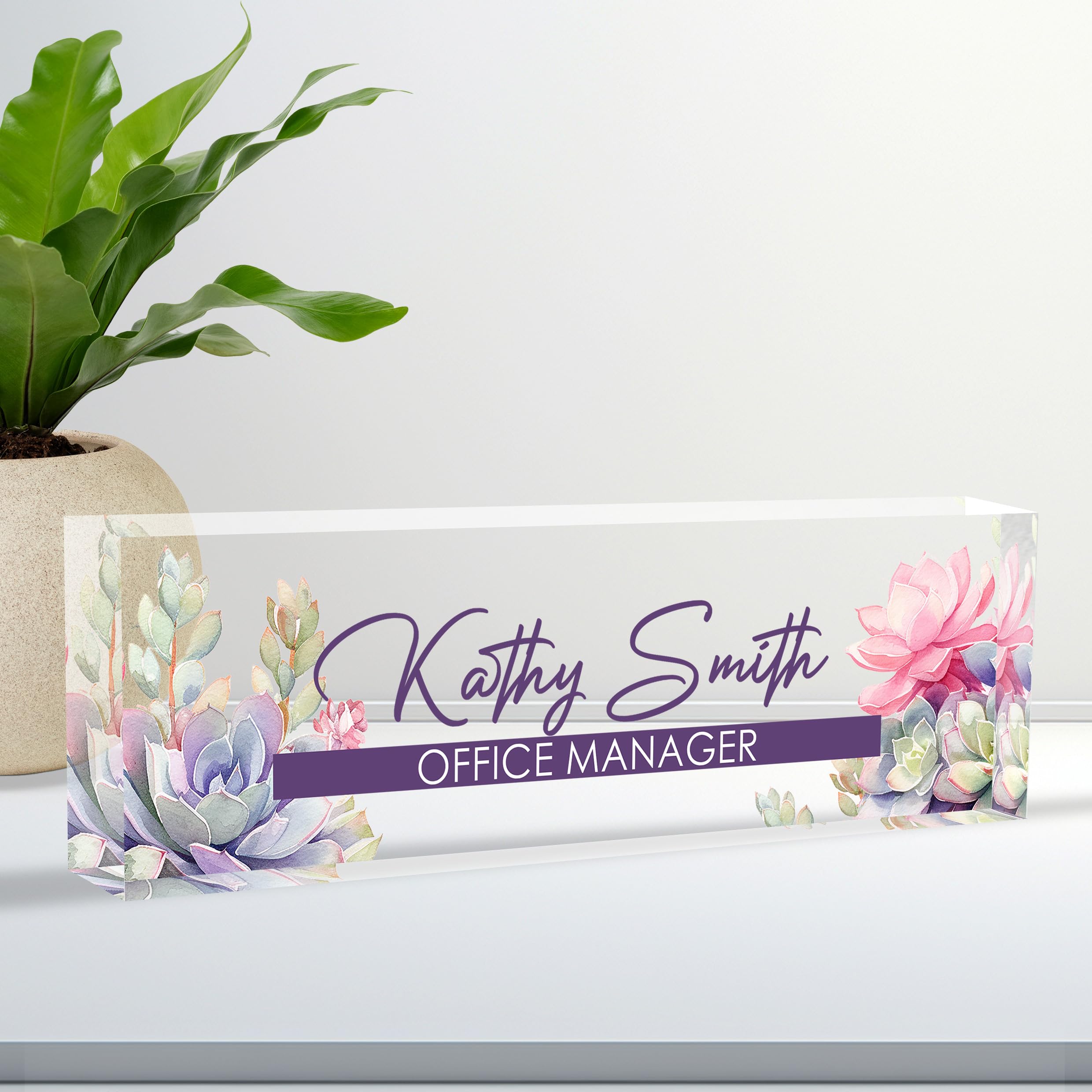Amazon.com: Desk Name Plate Personalized, Custom Name Plate for Desk ...