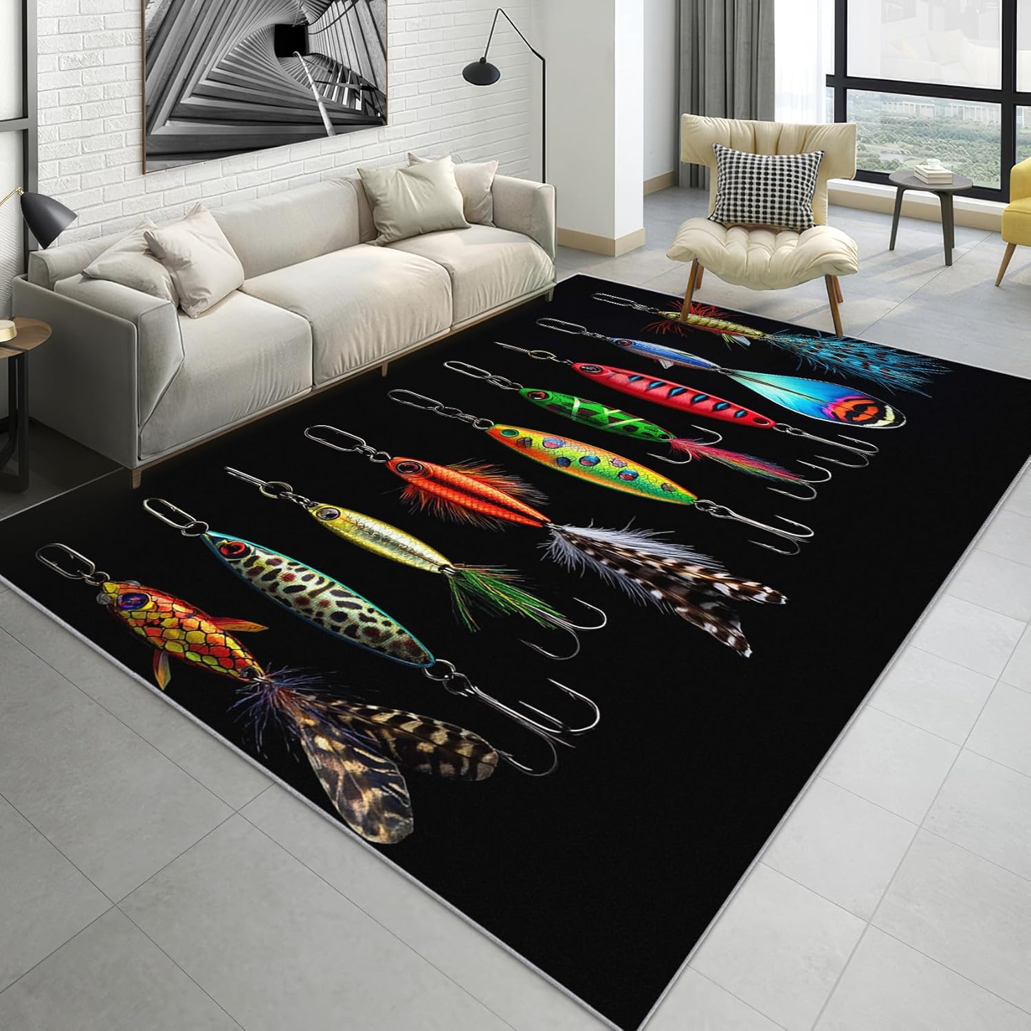 Amazon.com: MMYAOKEN Fishing Rugs for Bedroom - Fishing Rug 6x9, Boys ...