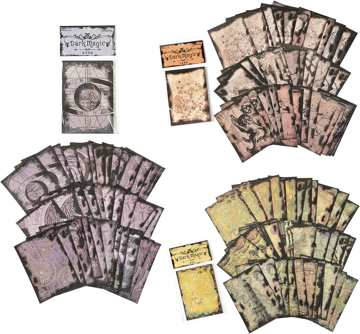 Amazon.com : 120 Sheets Vintage Scrapbook Papercompass Series Fire ...