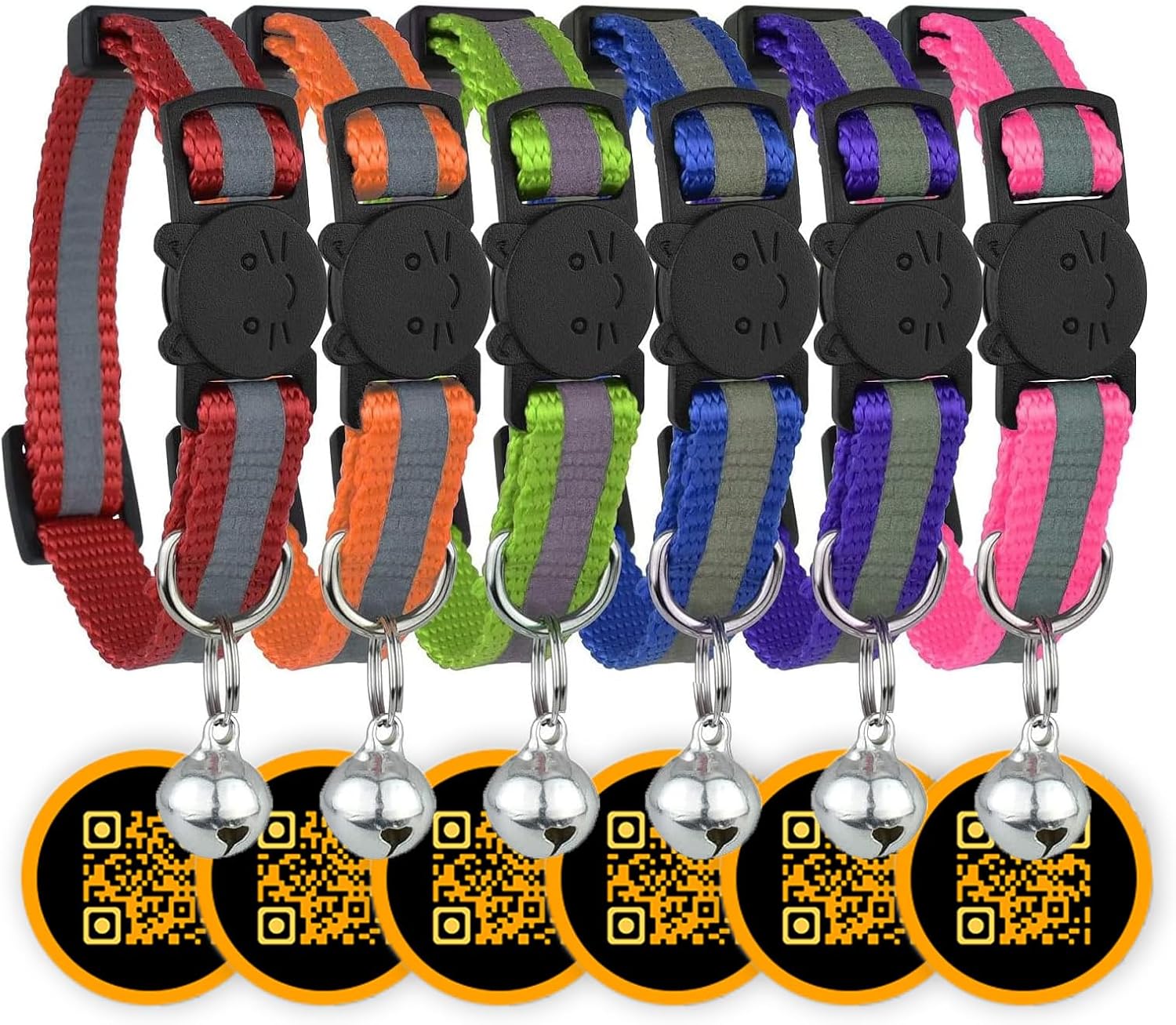 Pet Supplies : Upgraded Version - Reflective Cat Collar with Bell with ...