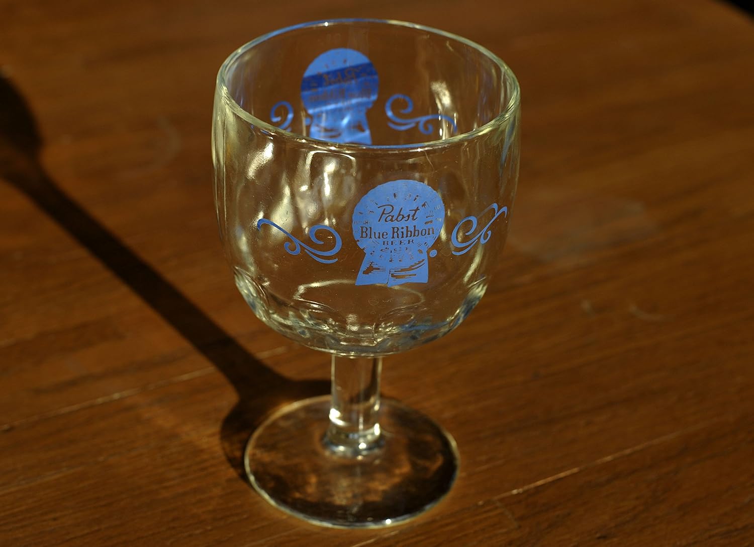 Amazon.com | Vintage Clear Glass " Pabst - Blue Ribbon " Beer Glass - 6 ...