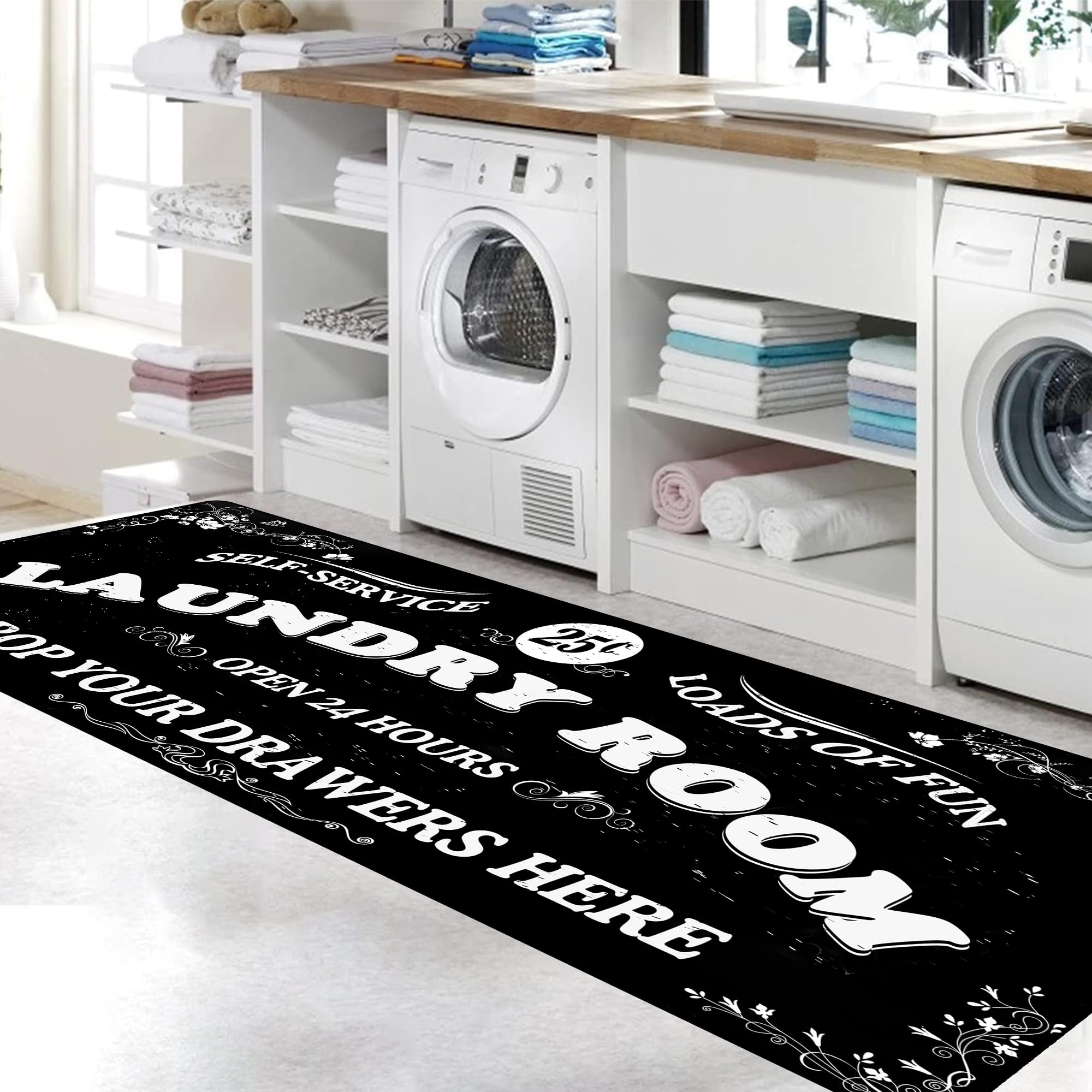 Amazon.com: Zoke Laundry Room Rug Runner Stylish Non-Slip Laundry Room ...