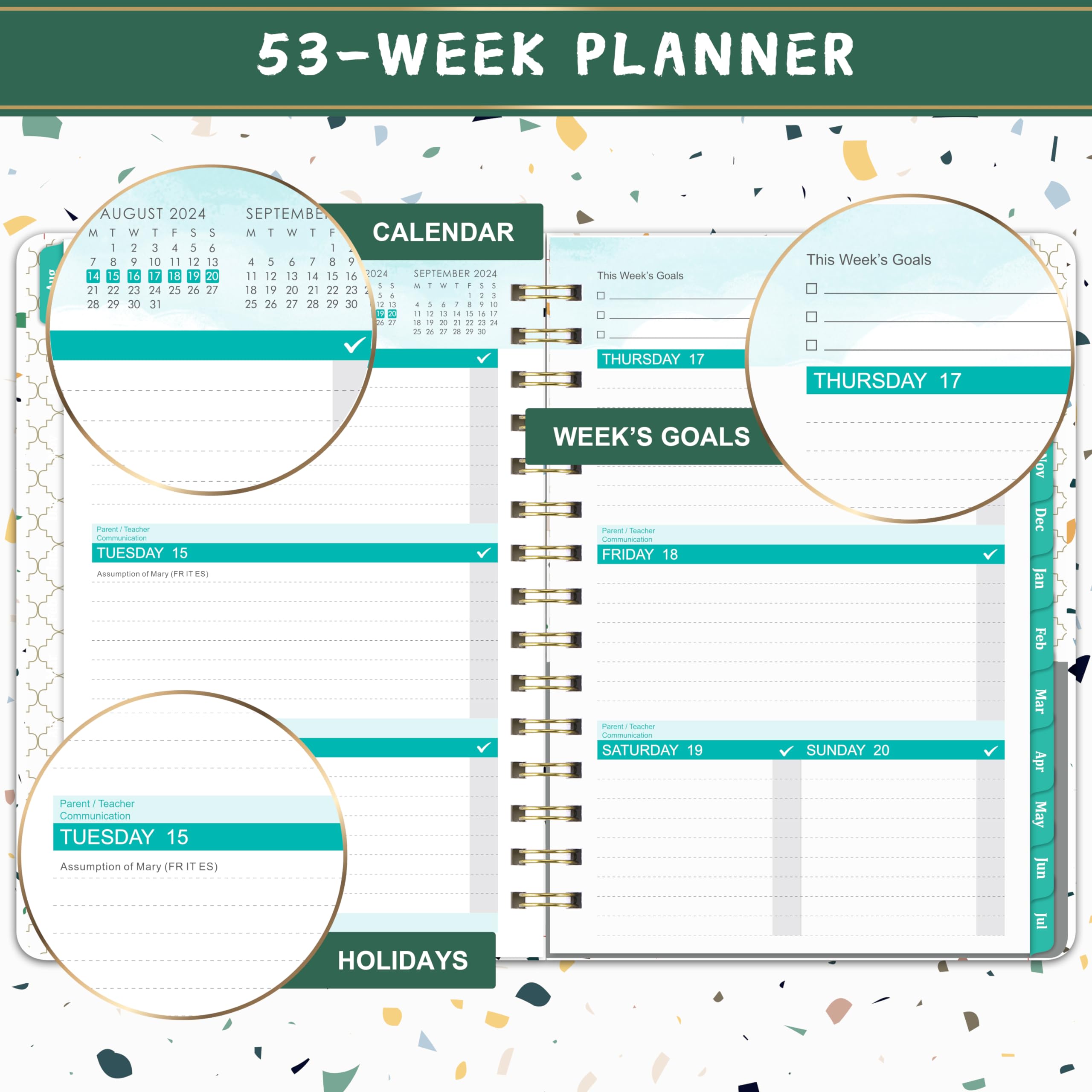 Student Diary 2024-2025 – A5 Student Planner 2024-2025 from Aug.2024 to ...