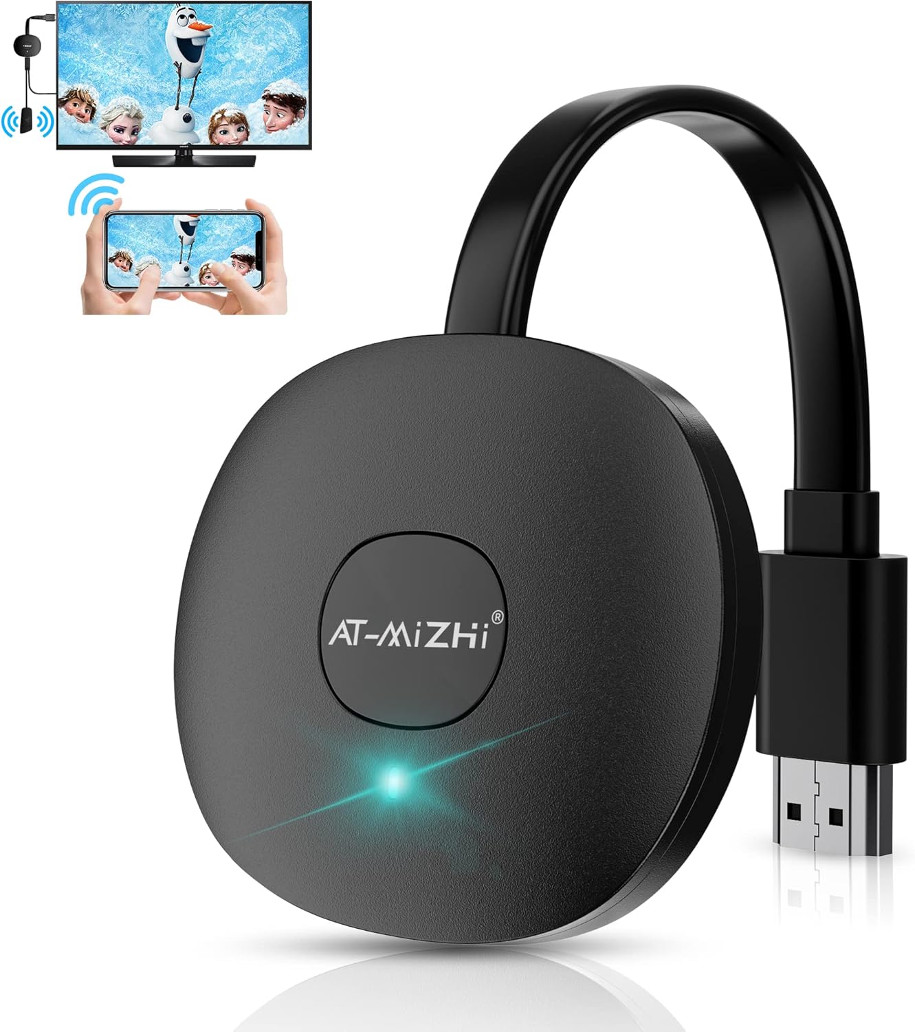AT-Mizhi Inalámbrico HDMI Dongle Adaptador, 4K HD transmisión de Video ...