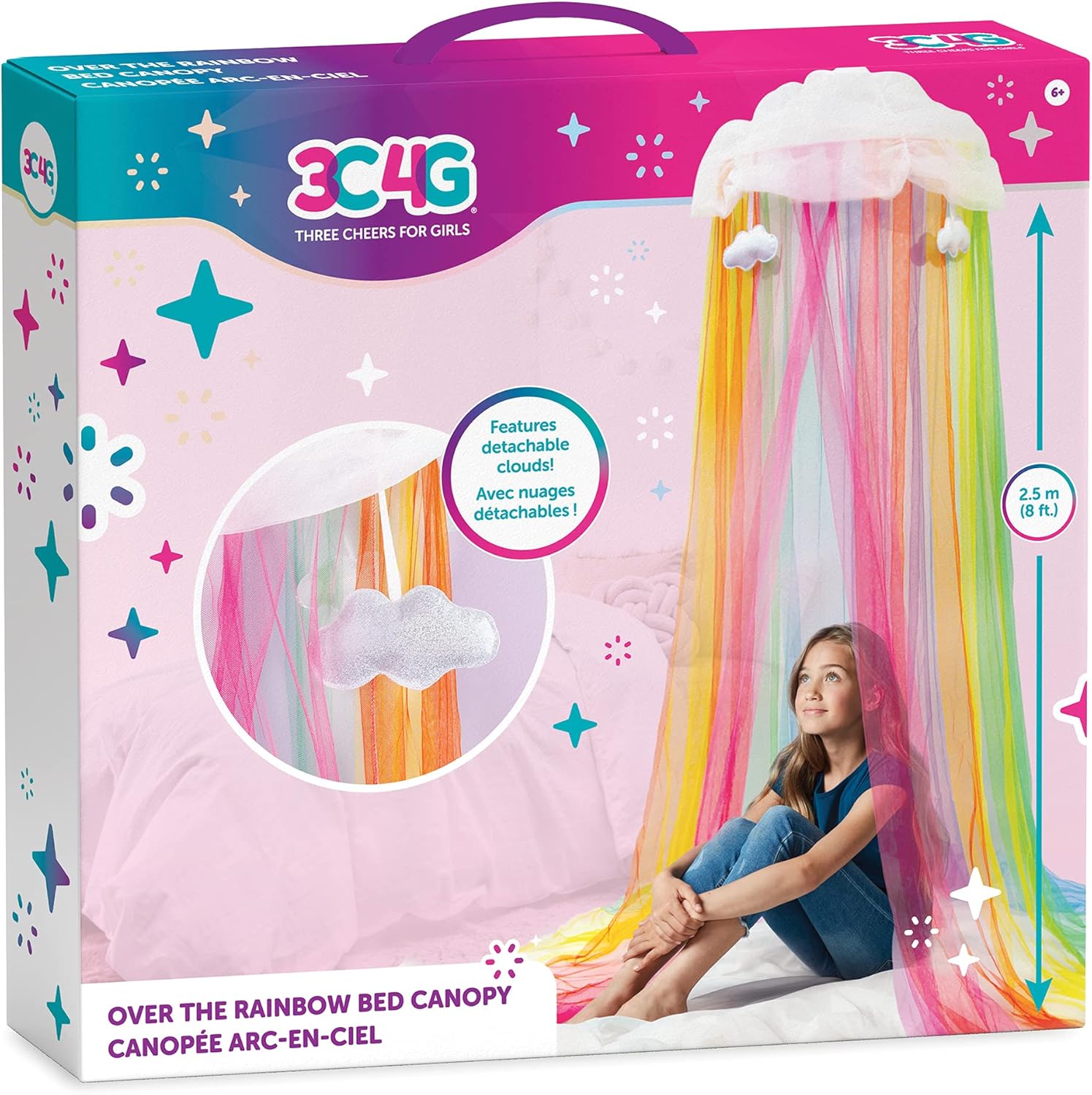 Amazon.com: Three Cheers for Girls - Rainbow Bright Canopy - Rainbow ...
