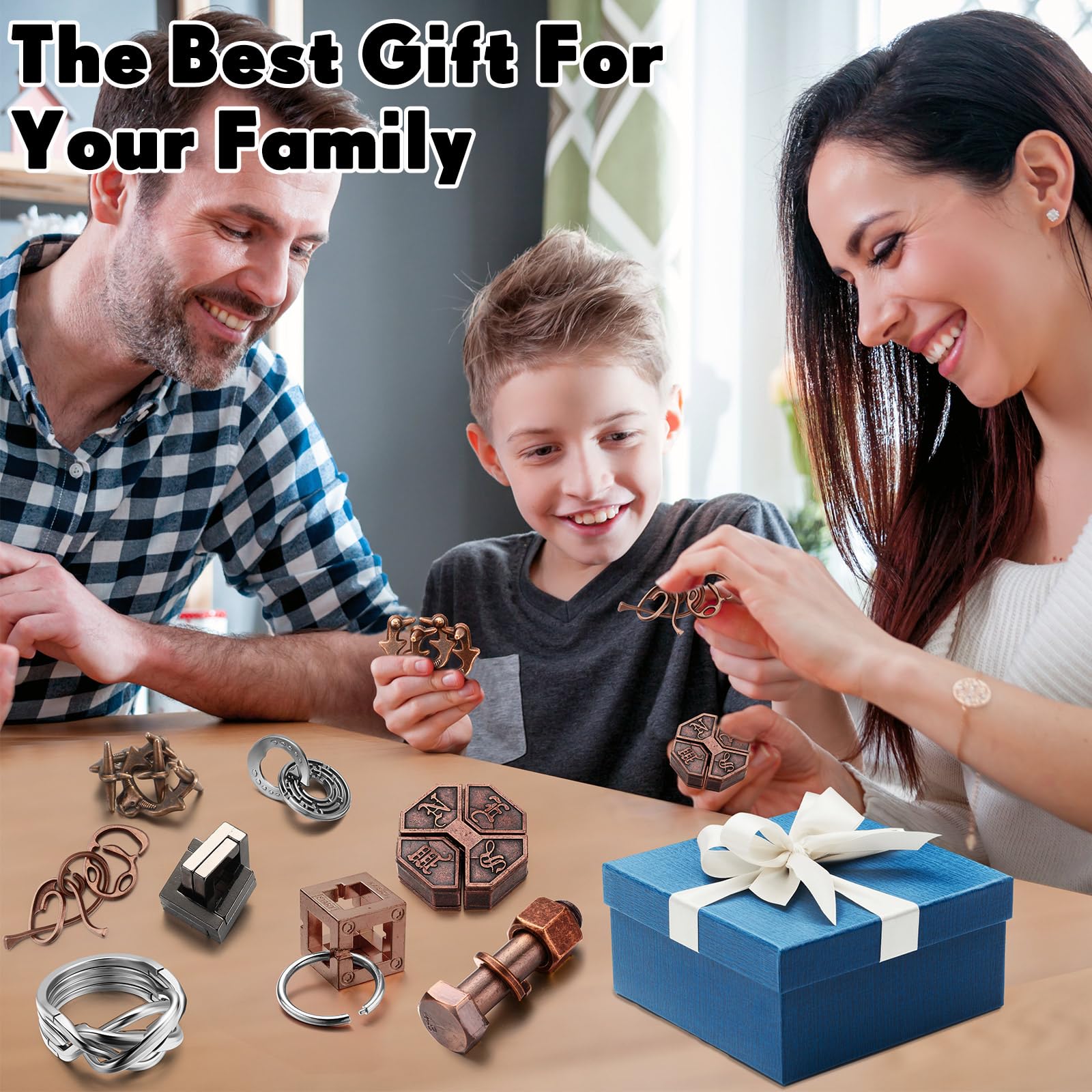 Snapklik.com : Wettarn 9 Pcs Metal Brain Teaser Puzzles Teaser 3D Steel ...