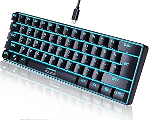 Amazon.com: abucow Gaming Keyboard Minimalist Portable Wired Ultra ...
