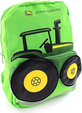 Amazon.com | John Deere Toddler Boys Tractor Backpack, Lime Green, One ...