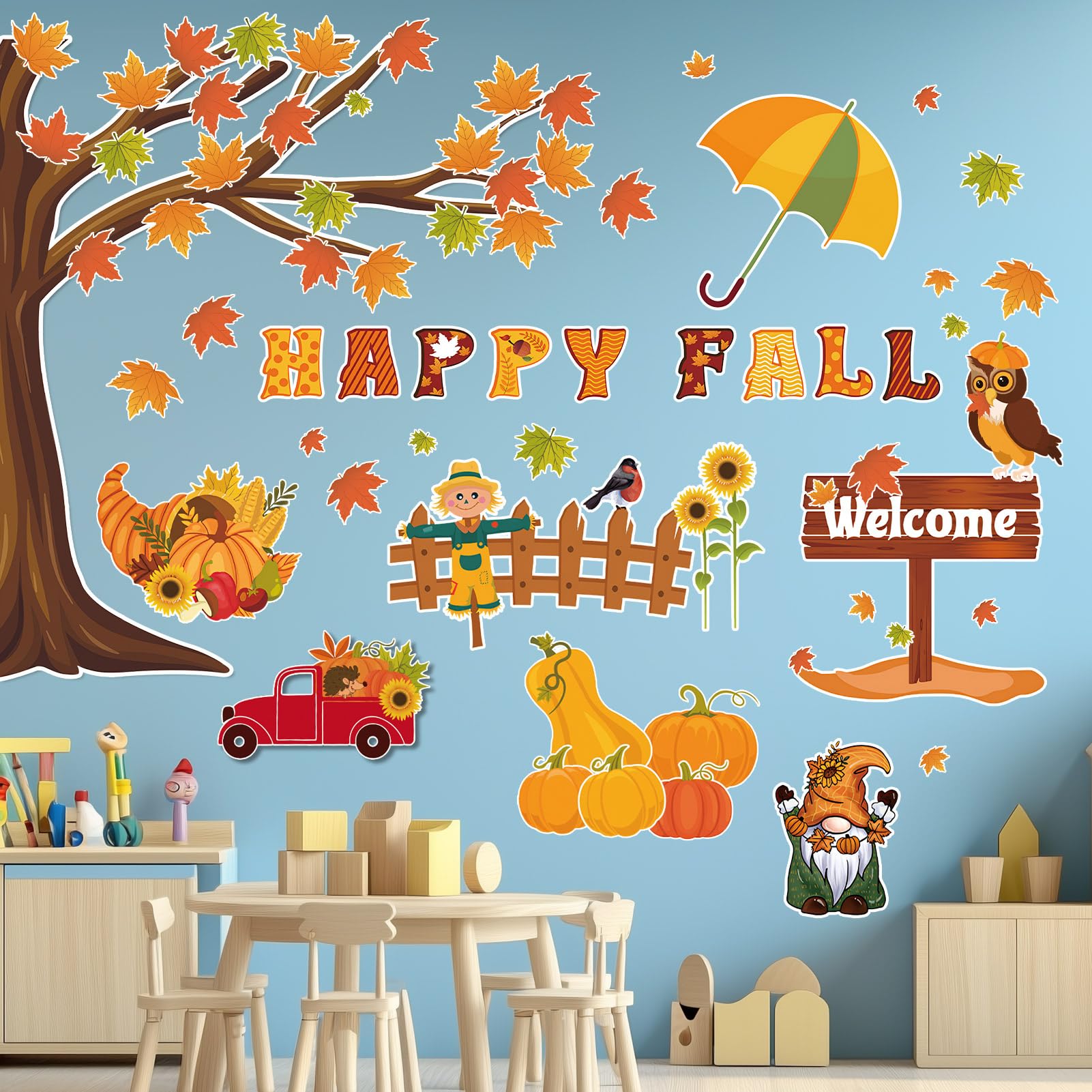 Snapklik.com : Catephe Fall Bulletin Board Decorations, 112 Pcs Fall ...