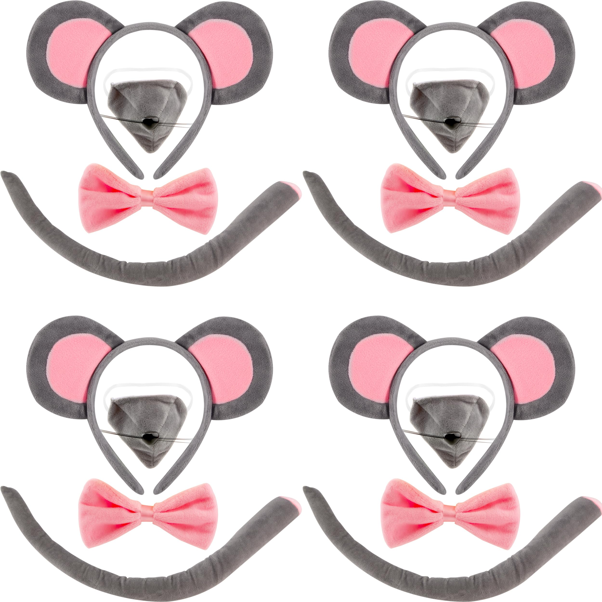 Amazon.com: SGBETTER 4 Sets 16 Pcs Mouse Costume Set Mouse Ears ...
