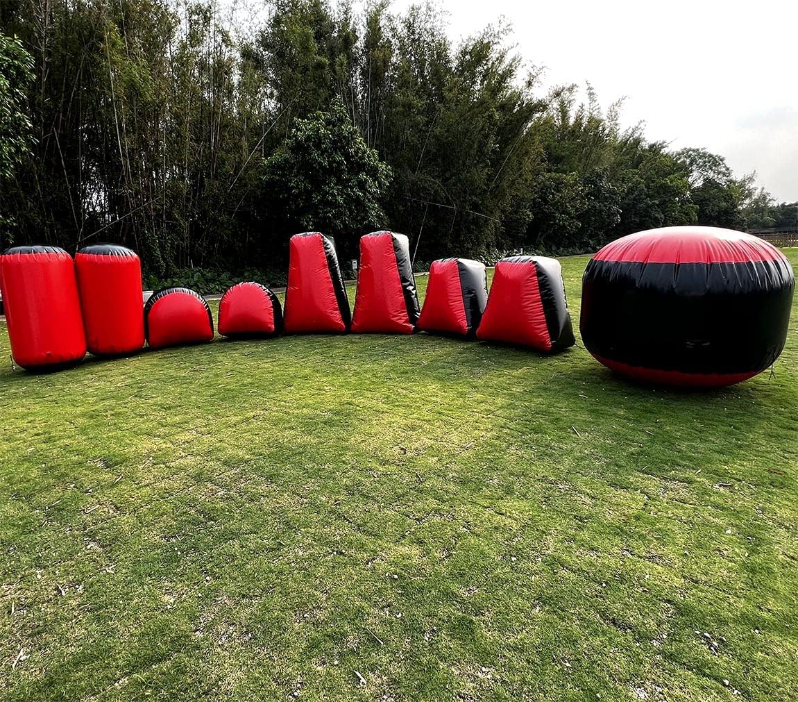 9 piezas inflables de paintball Air Bunker para CS Archery Tag Shooting ...