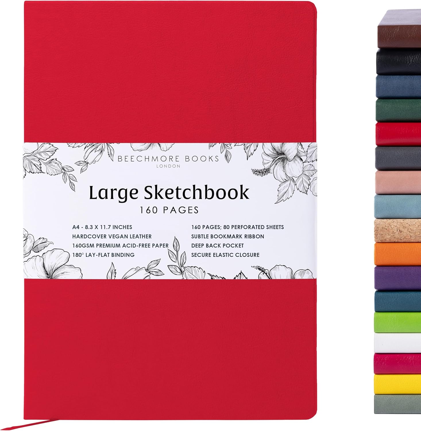 Amazon.com: BEECHMORE BOOKS Sketch Book, A4 8.5 x 11.5 inch Blank ...