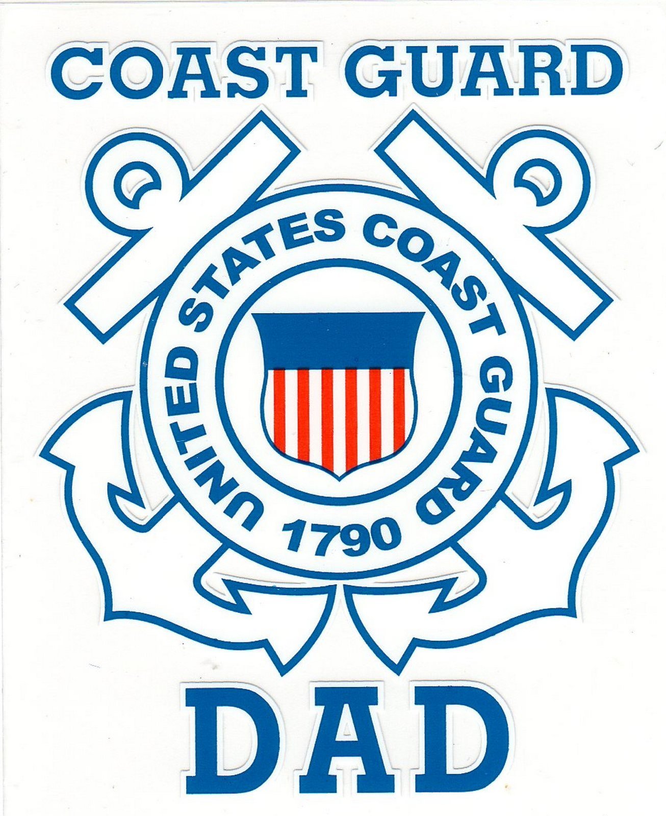 Amazon.com: Coast Guard Dad Clear Decal : Sports & Outdoors