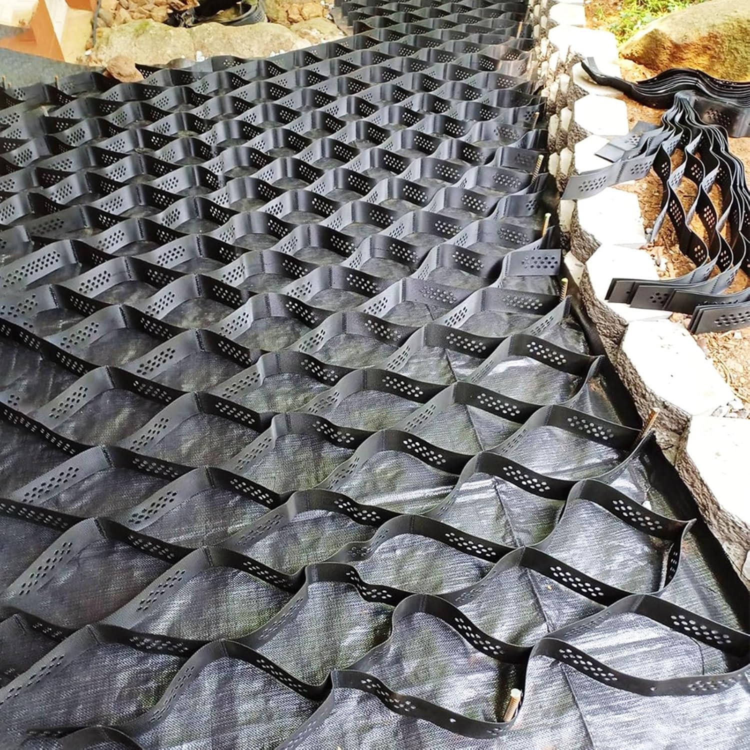 Amazon.com: NUNETH Slope Grid Erosion Control Gravel Stabilizer Grid ...