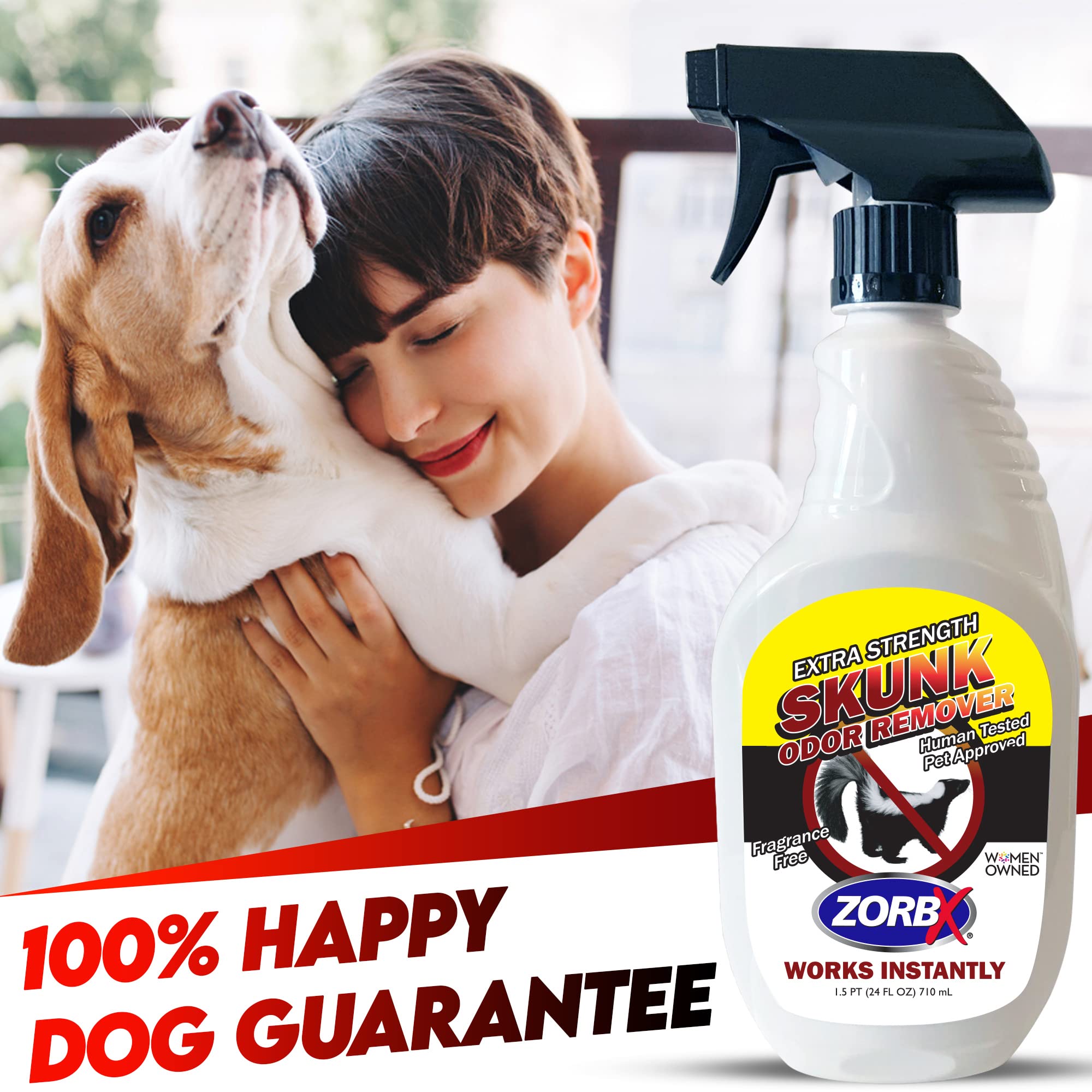 Buy ZORBX Unscented Skunk Odor Remover Spray – Fast Acting Skunk Smell ...