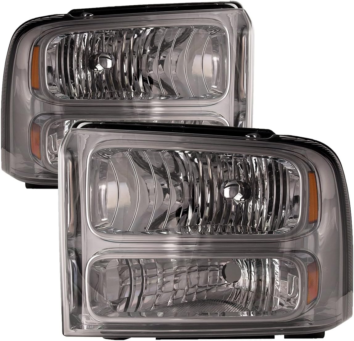 Amazon.com: HEADLIGHTSDEPOT Chrome Housing Halogen Headlights ...