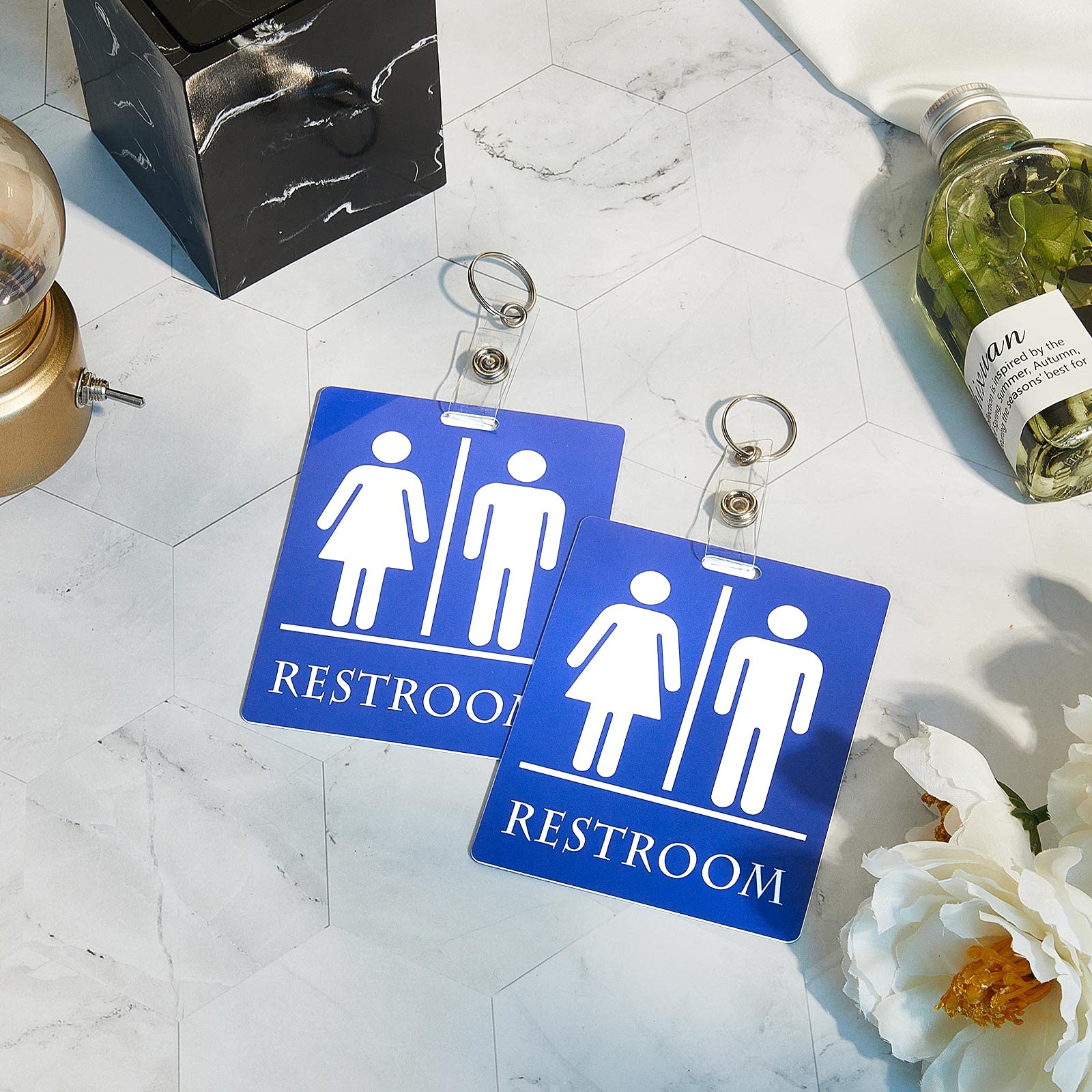 Snapklik.com : Gersoniel 6 Pieces Unisex Bathroom Pass Keychains ...