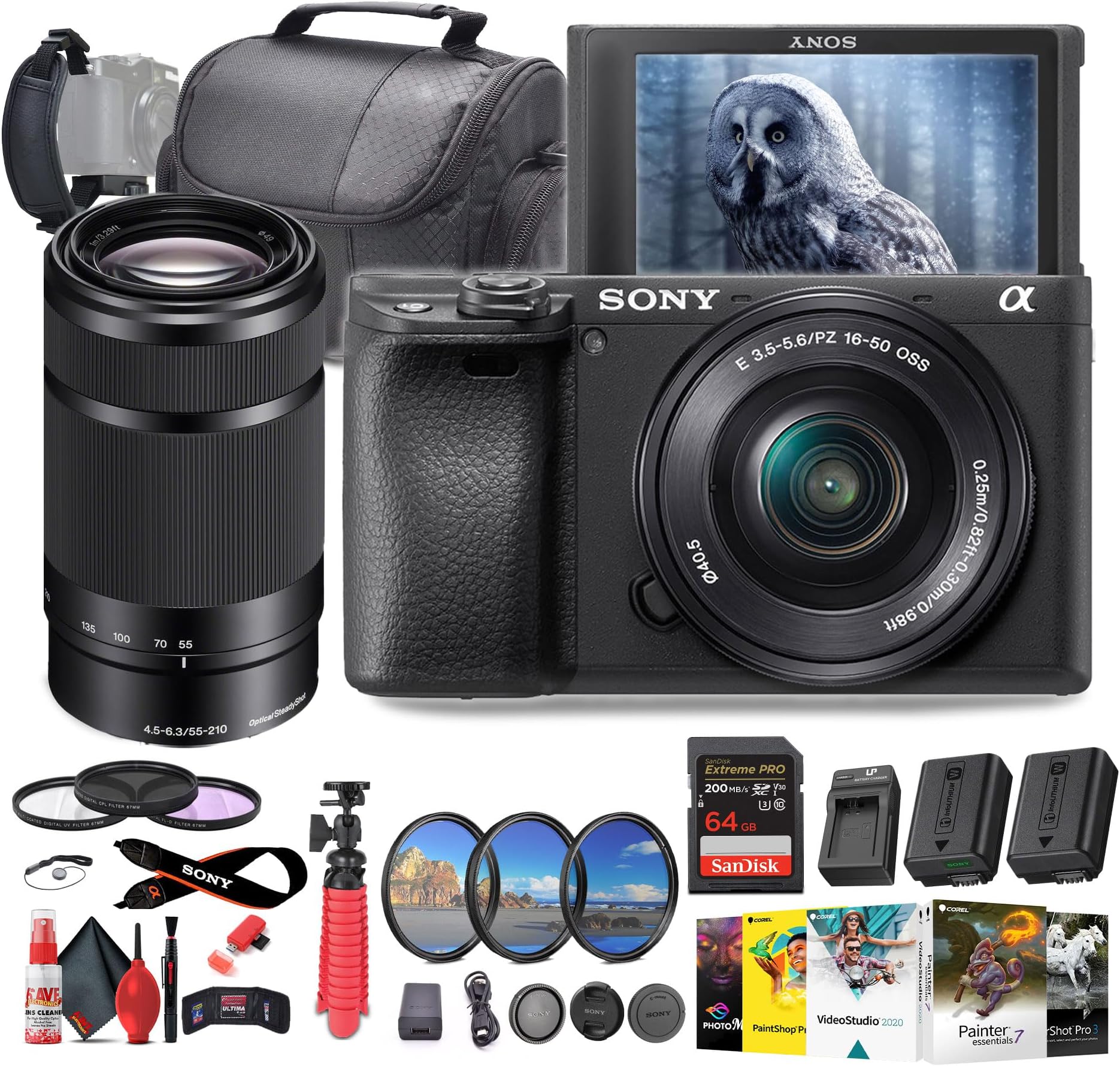 Amazon.com : Sony a6400 Mirrorless Camera with 16-50mm Lens with Real-Time Eye Auto Focus, 4K ...
