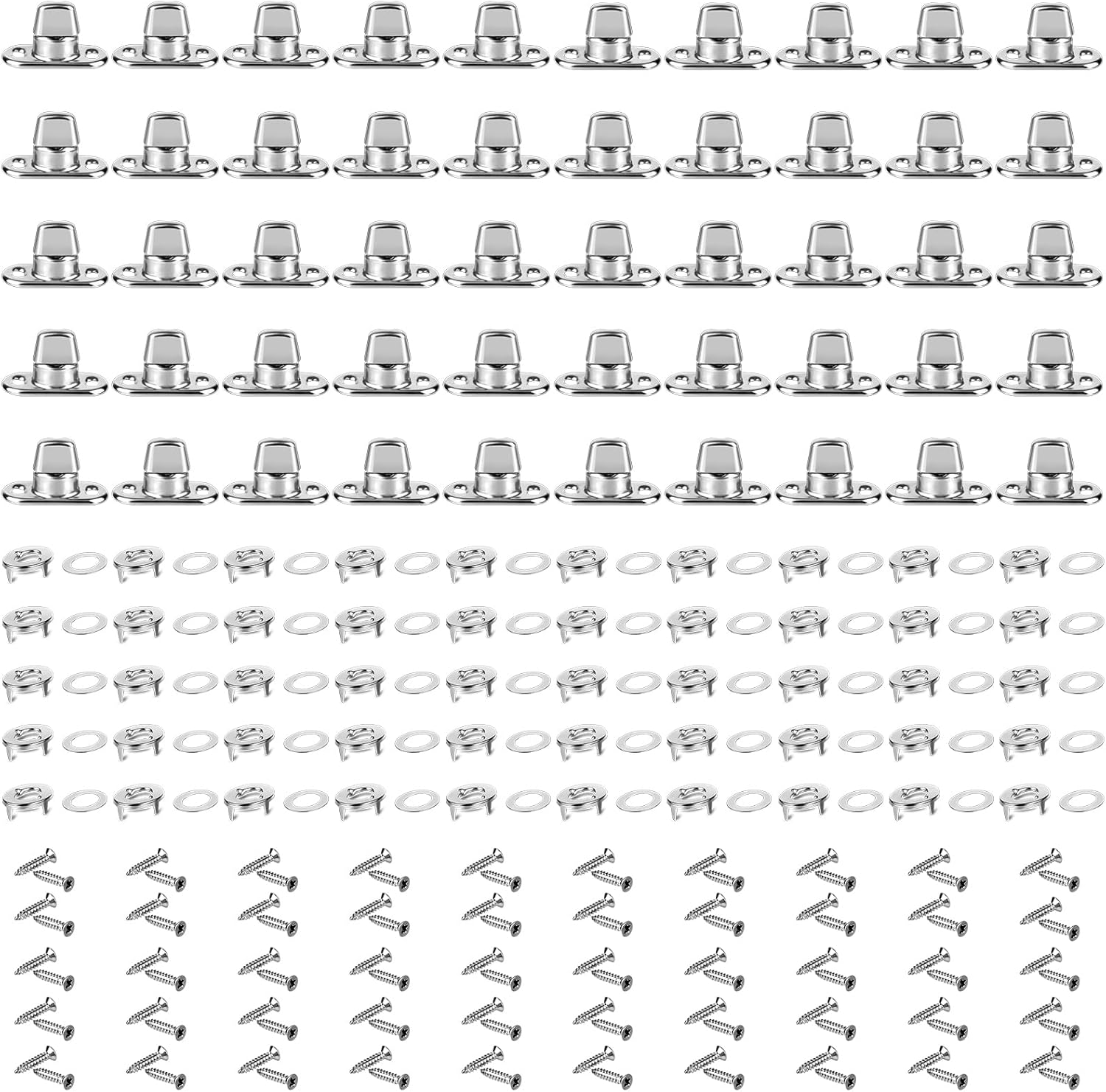 50 Piece Set Grade Twist Lock Fasteners Turn Button Eyelet and Stud ...