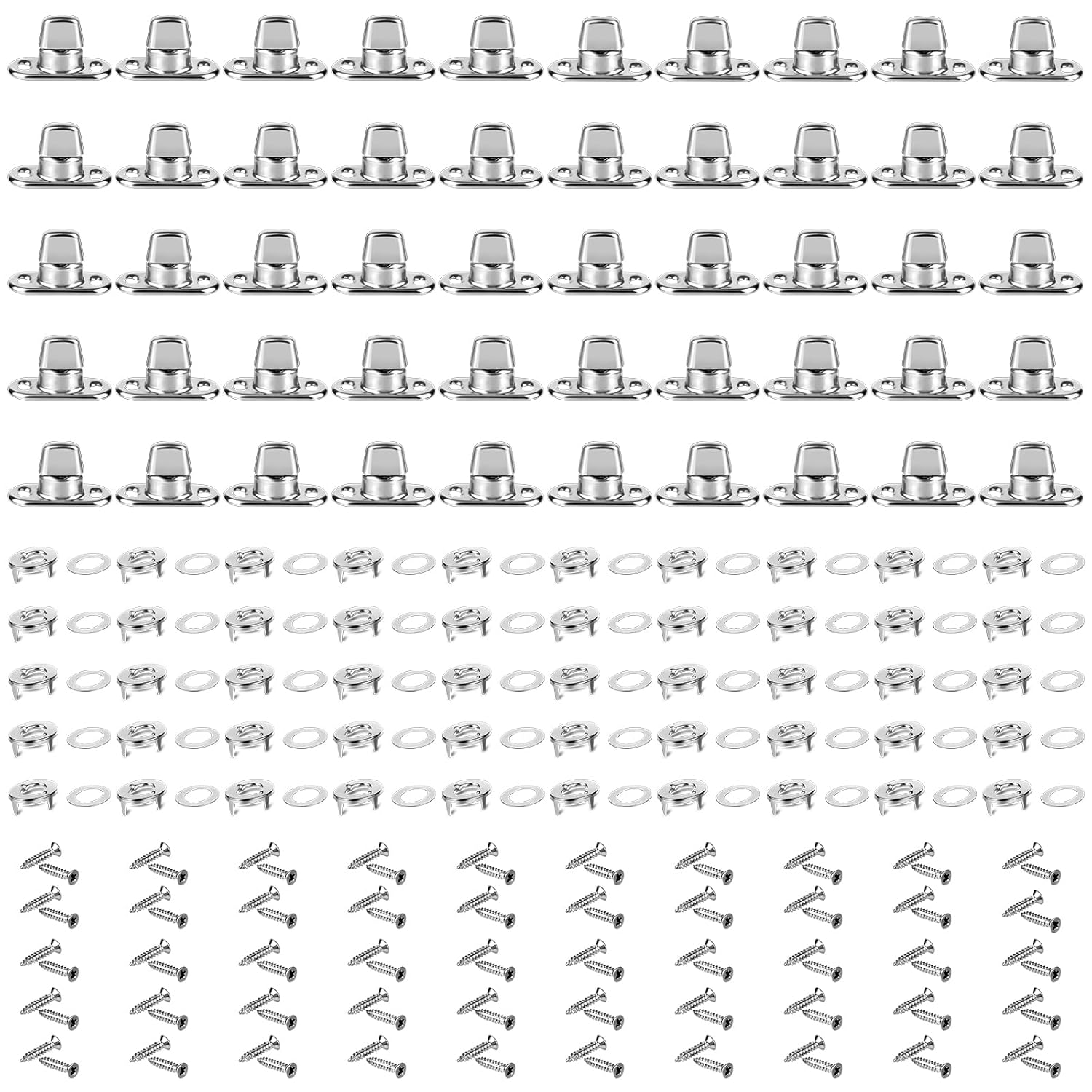 50 Piece Set Grade Twist Lock Fasteners Turn Button Eyelet and Stud ...