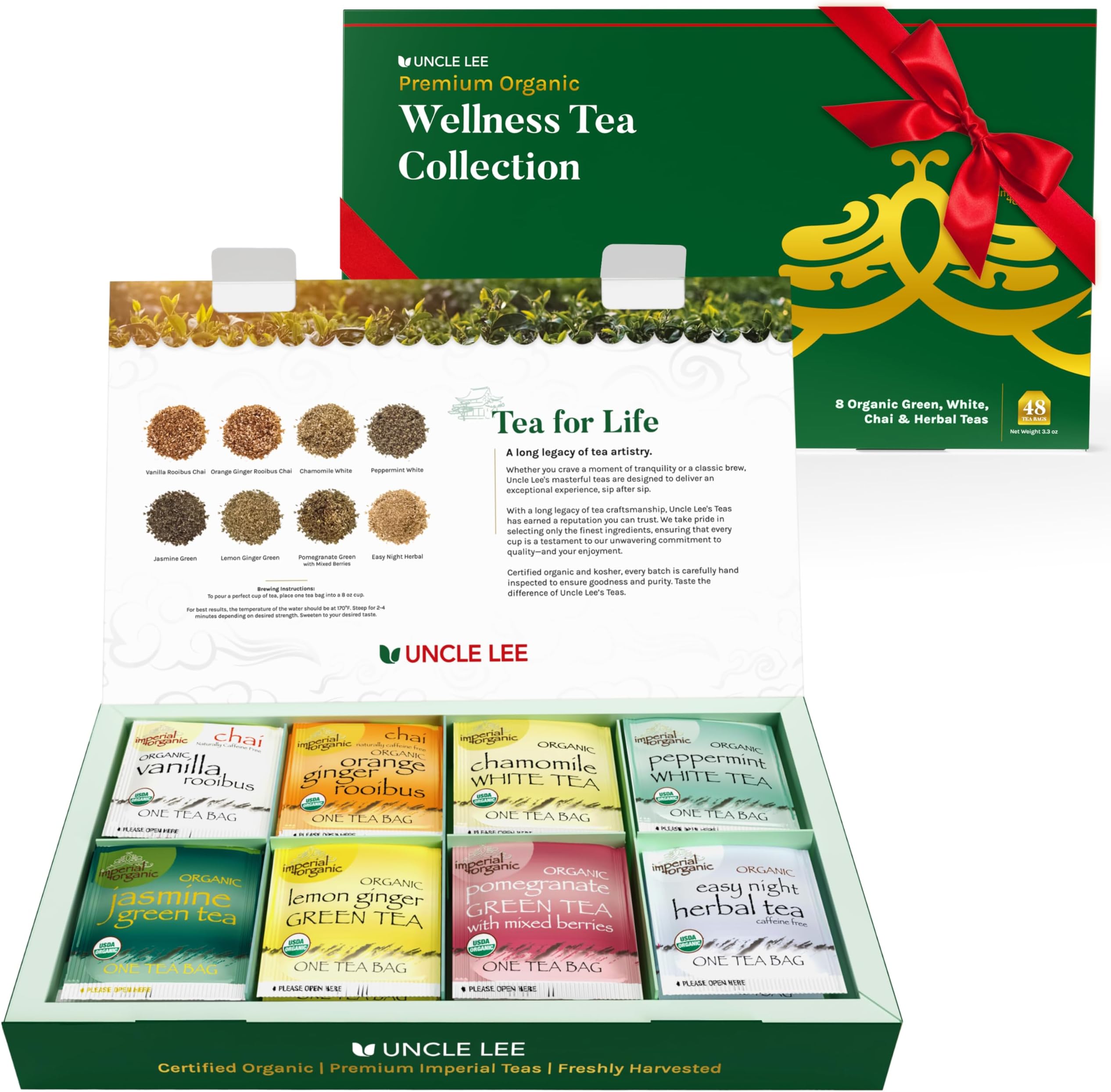 Amazon.com: Uncle Lee’s Organic Tea Variety Gift Set – Wellness ...