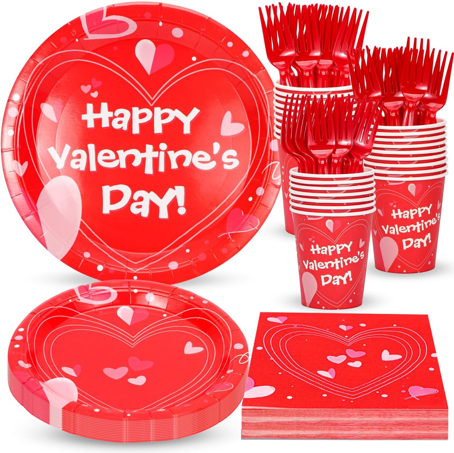 Amazon.com: Atonofun Valentines Day Party Supplies, Valentines Day ...