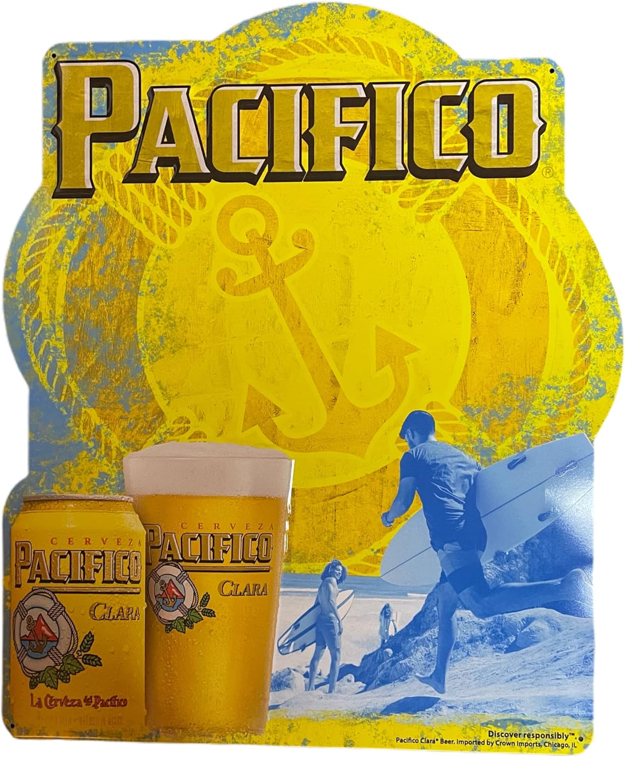 Amazon.com : Pacifico Clara Cerveza Tin Tacker Metal Sign | 19" x 16 ...