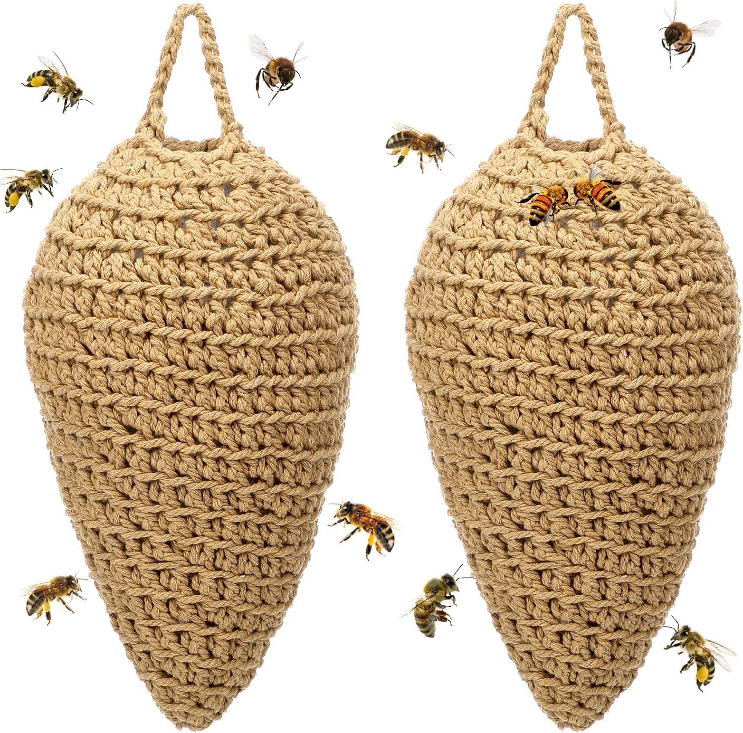 Amazon.com : Qualirey 2 Pcs Crochet Wasp Nest Decoy Wasp Nest Decoy ...