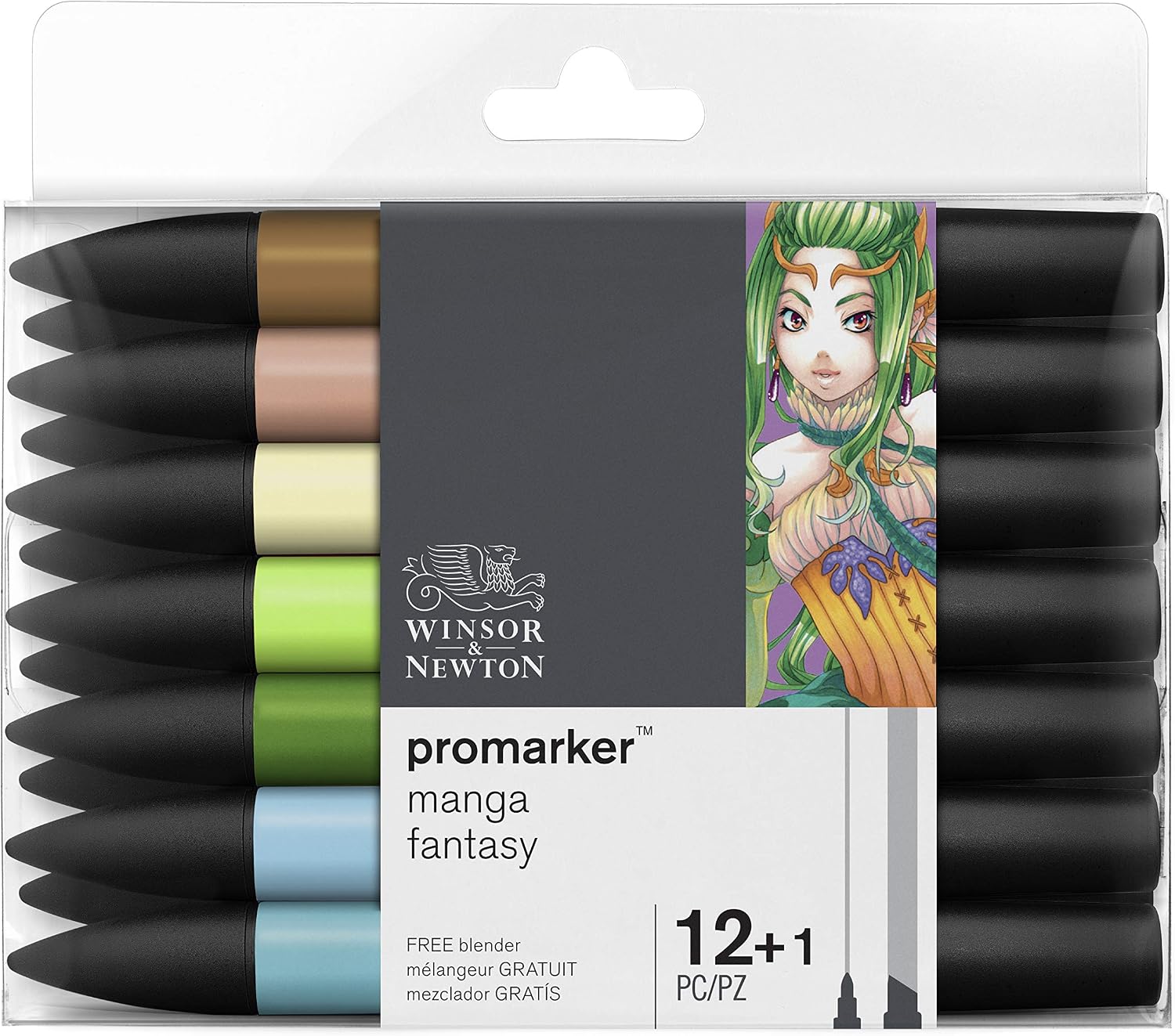 Winsor & Newton - Set de Rotuladores ProMarker, 12 + 1 Unidades, Manga ...