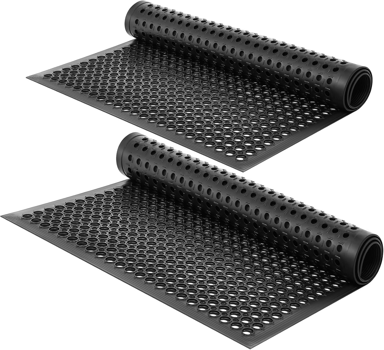 Amazon.com: Pangda 2 Pcs Anti Fatigue Rubber Floor Mats 36"x60" Non ...