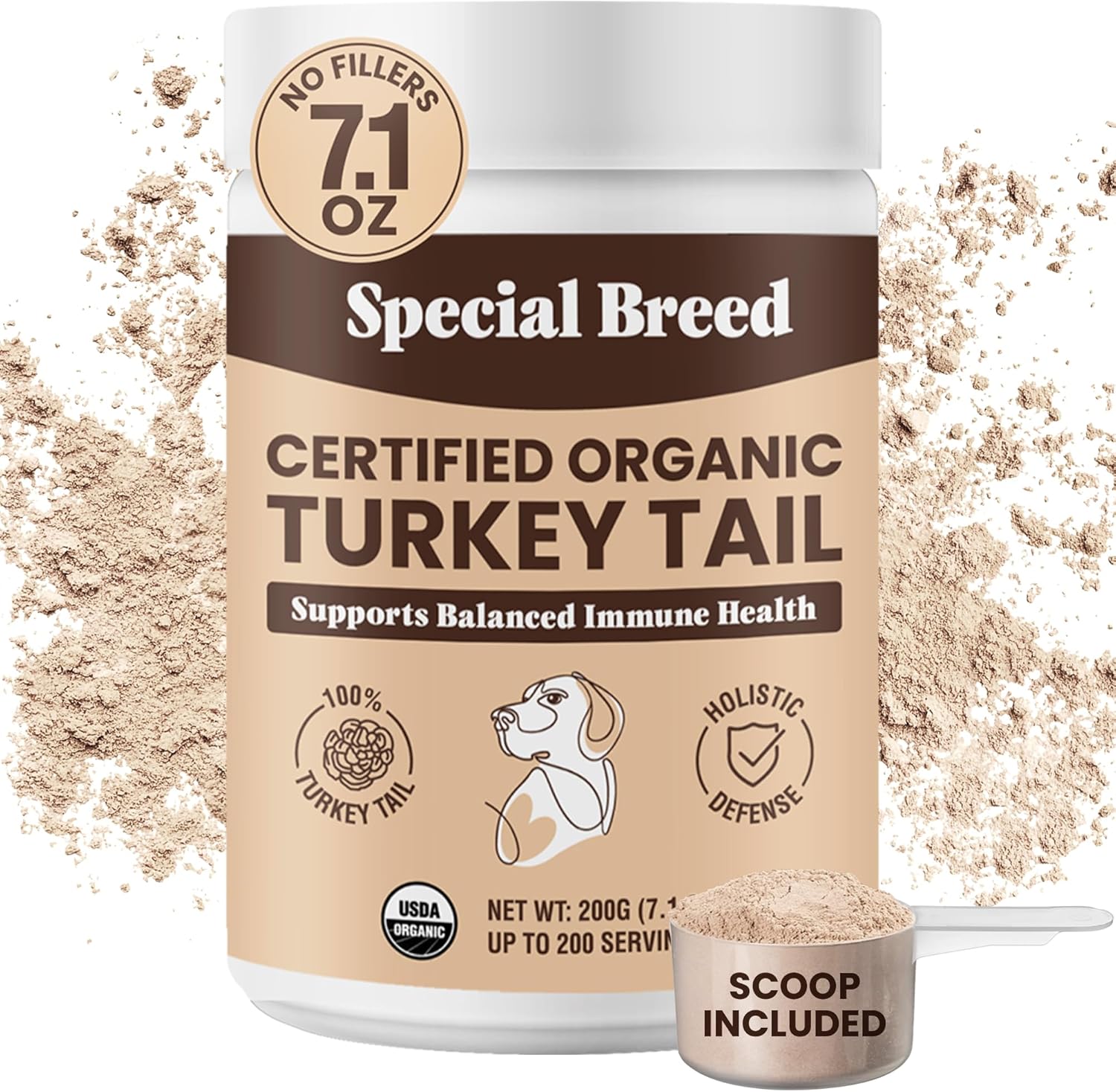 Amazon.com : Special Breed Turkey Tail Mushroom for Dogs and Cats ...