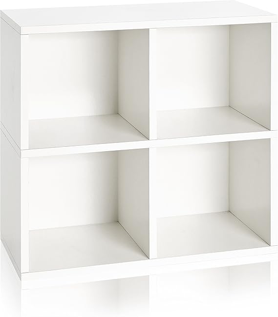 Amazon.com: Way Basics Book Shelf 4 Cubby Storage (Tool-free Assembly ...